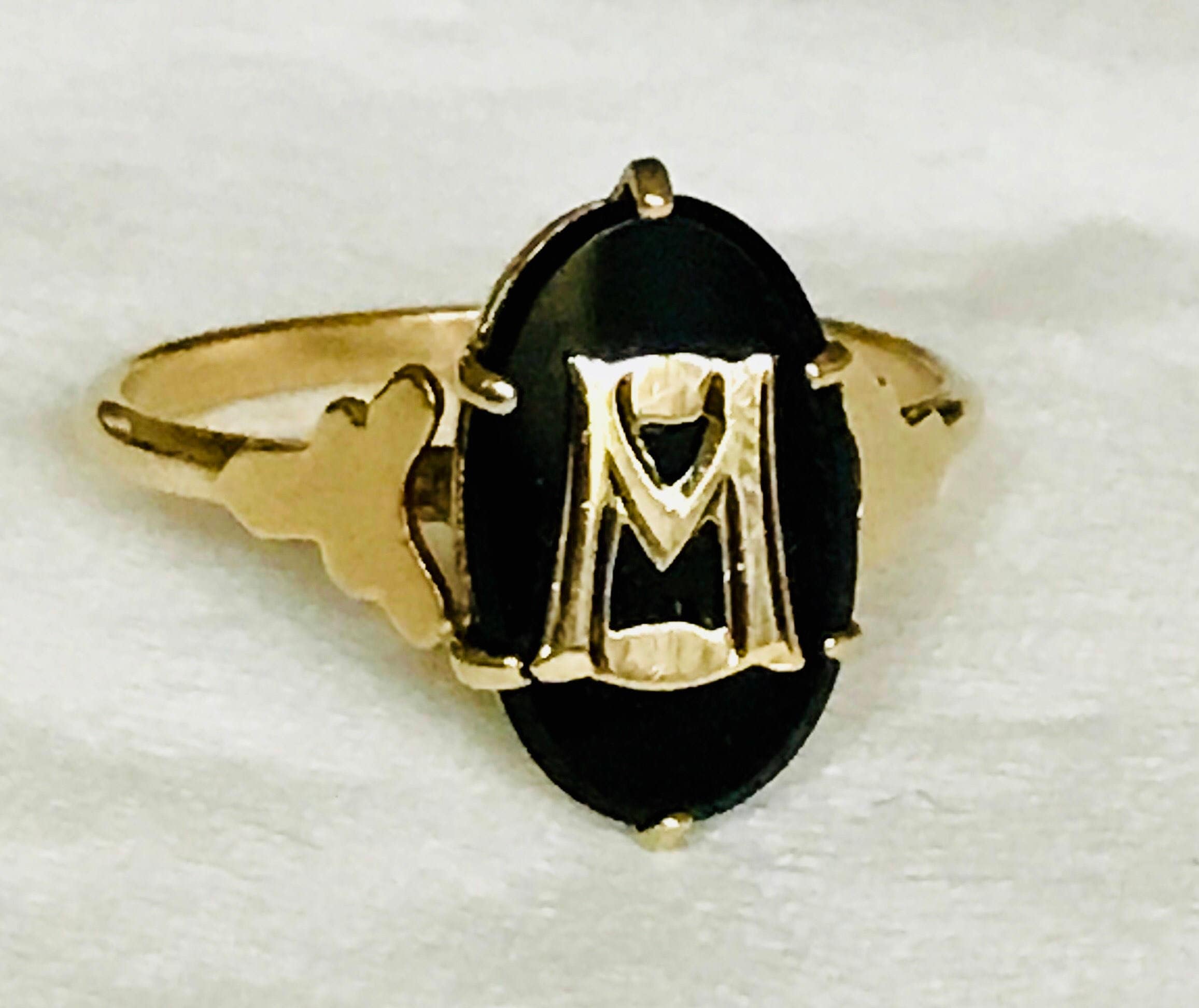 Superb Edwardian antique 9ct gold initial ring