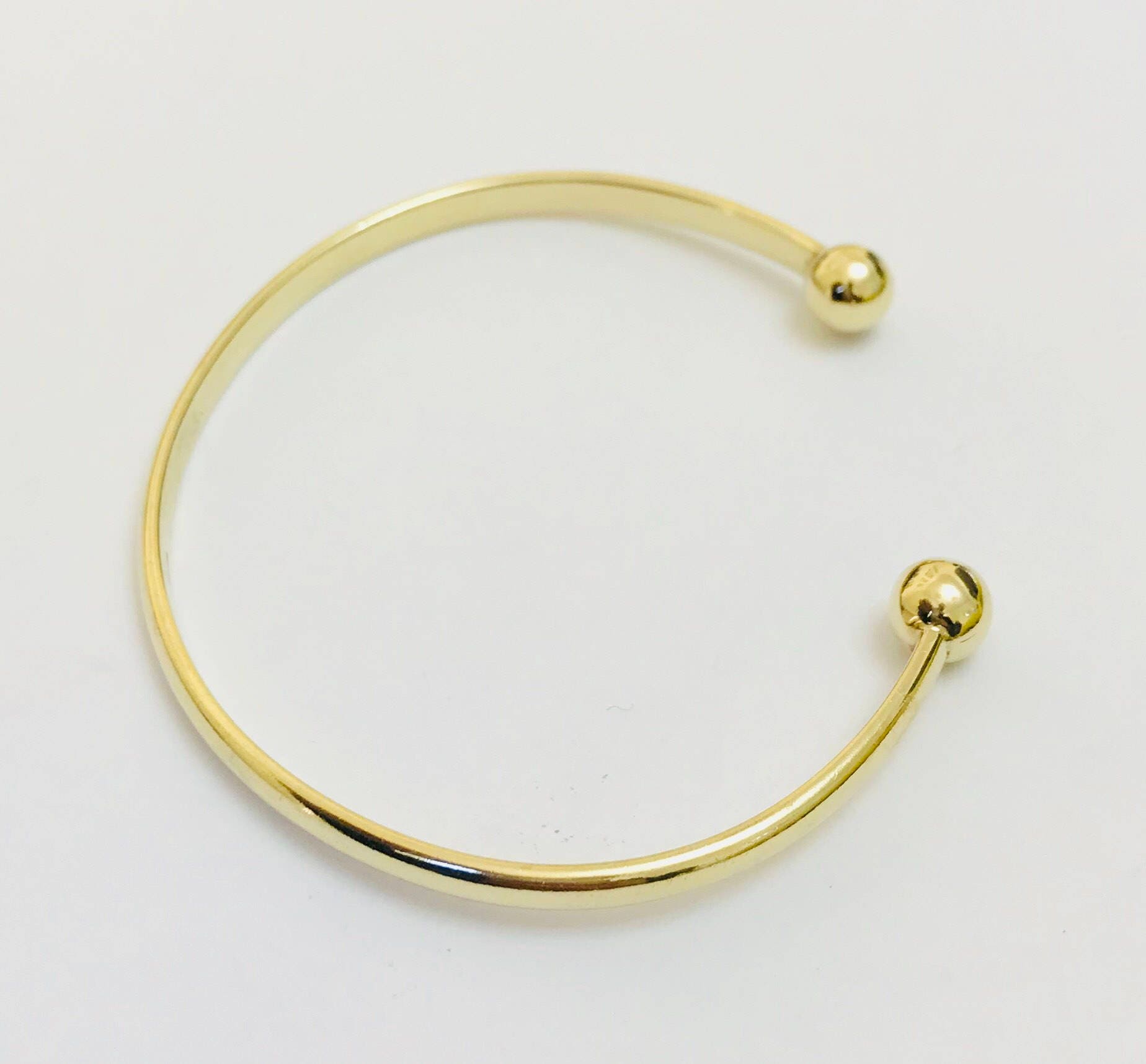 Stunning vintage 9ct yellow gold torque bangle - fully hallmarked ...