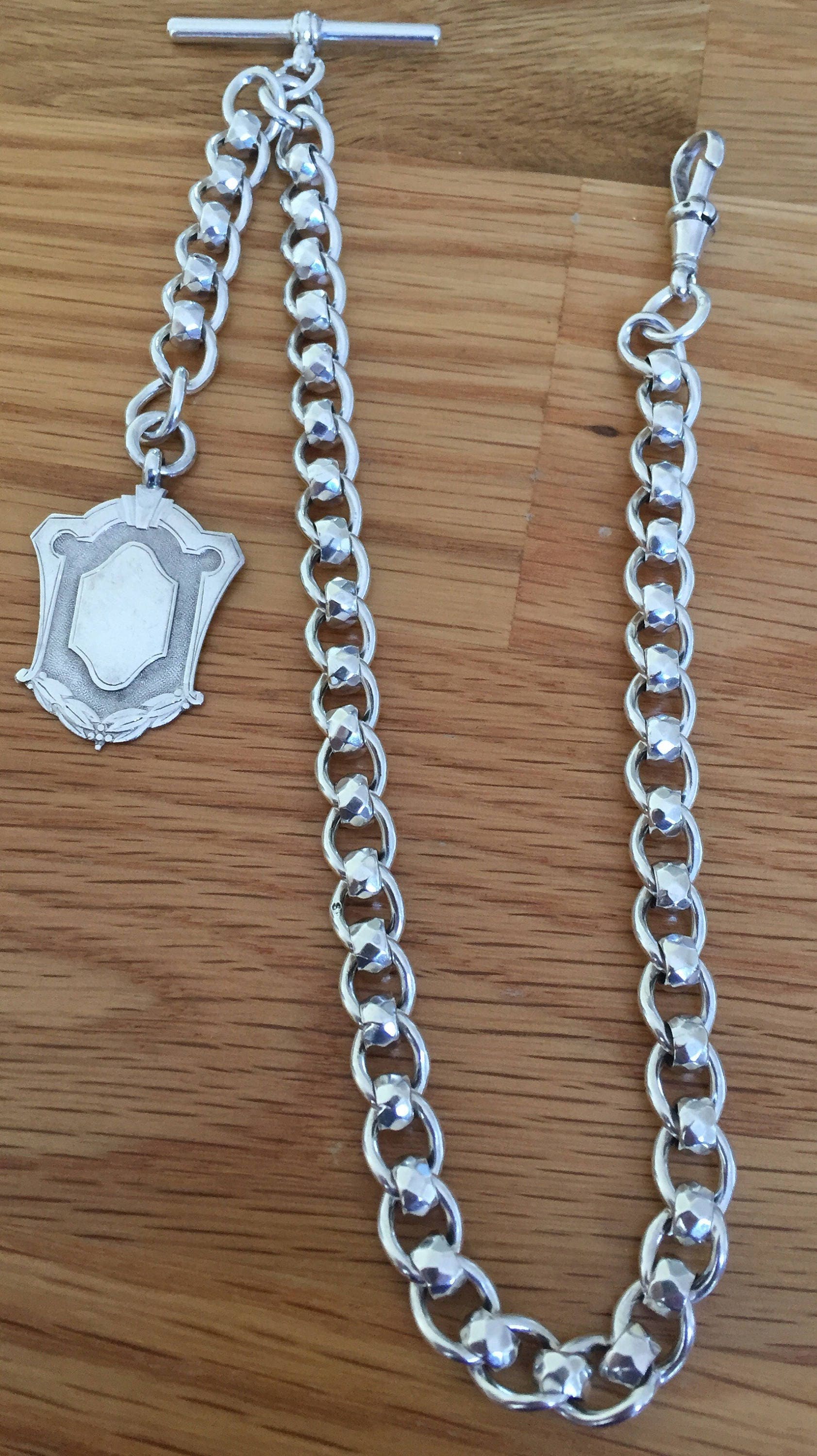 Stunning antique Sterling silver Albert chain - 1900 **reserved**
