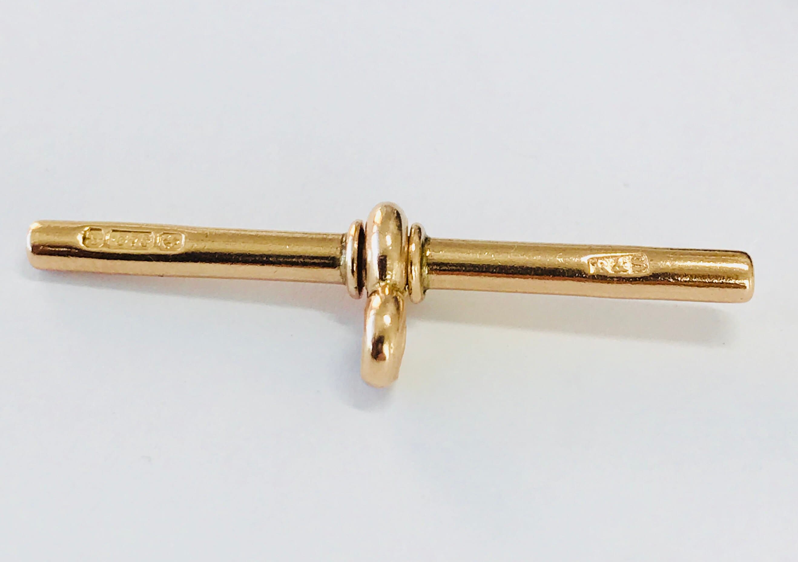 Stunning antique 9ct rose gold t-bar - fully hallmarked
