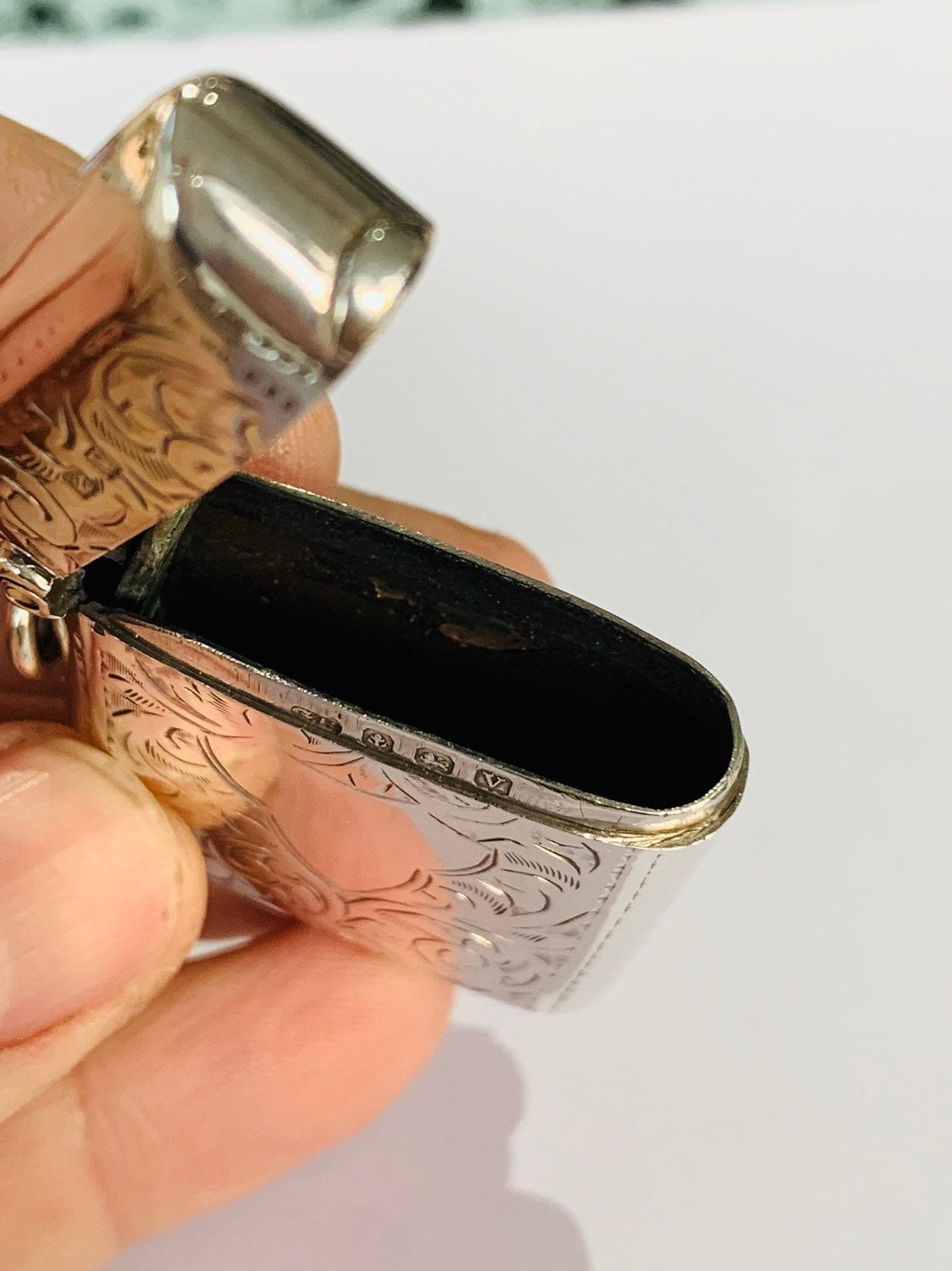 Superb antique Sterling Silver Vesta match case - hallmarked Birmingham ...