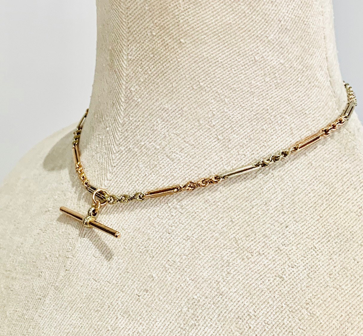 Stunning rare antique 9ct gold two tone - Rose & White - gold fancy ...