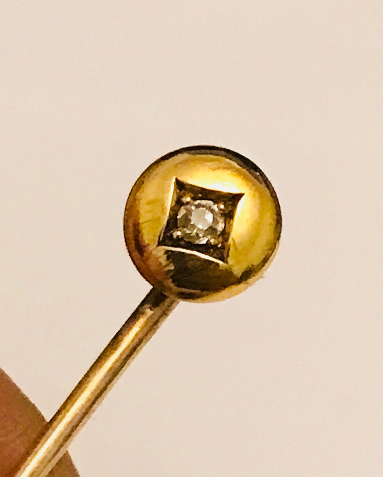 Stunning Victorian 15ct gold Diamond stick pin in the original box