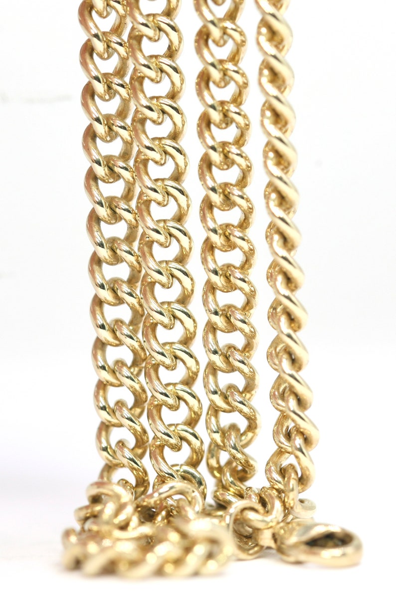 Superb Vintage 18 1/2 Inch 9ct Gold Curb Link Chain - 30gms - Etsy