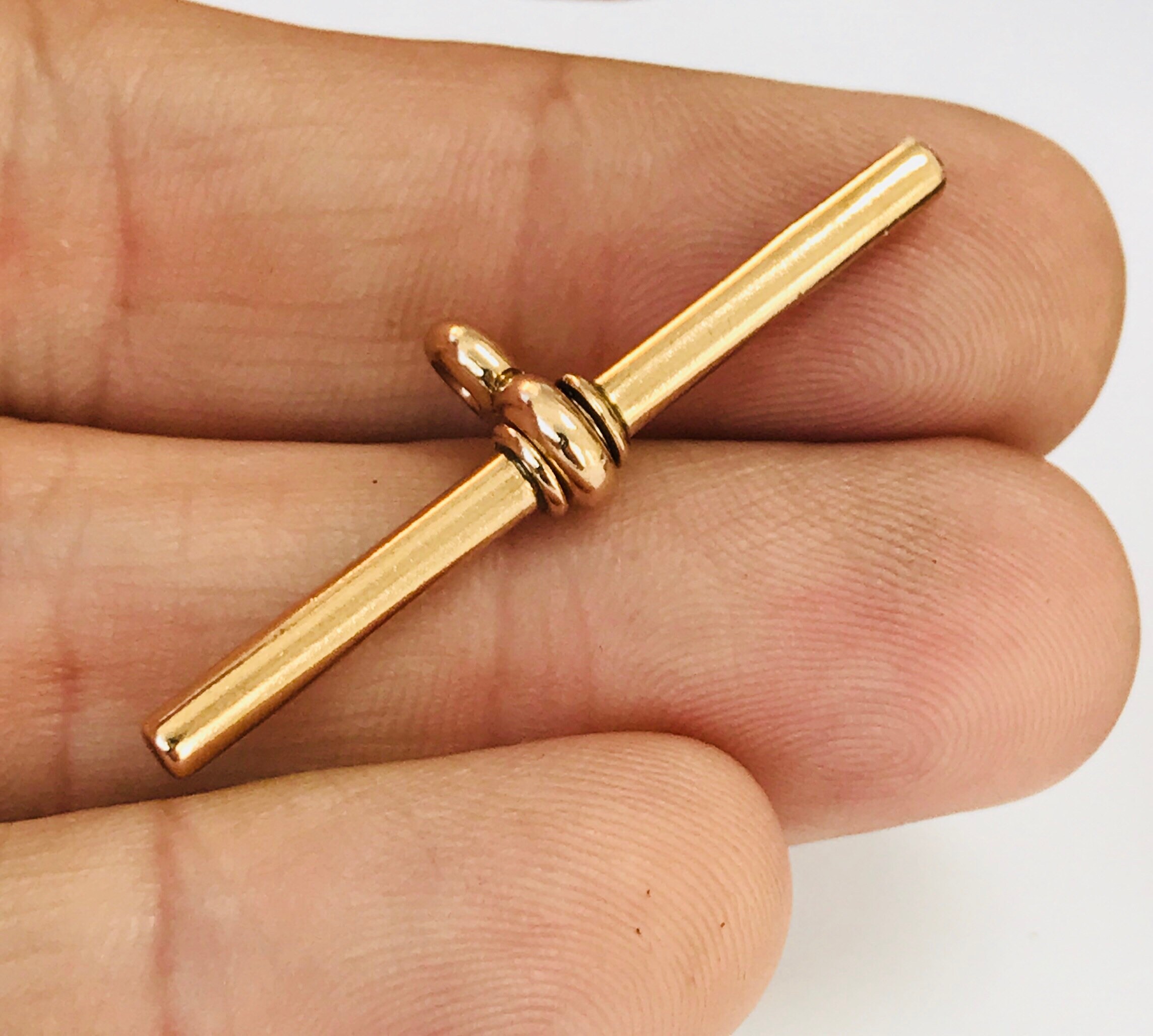 Stunning antique 9ct rose gold t-bar - fully hallmarked