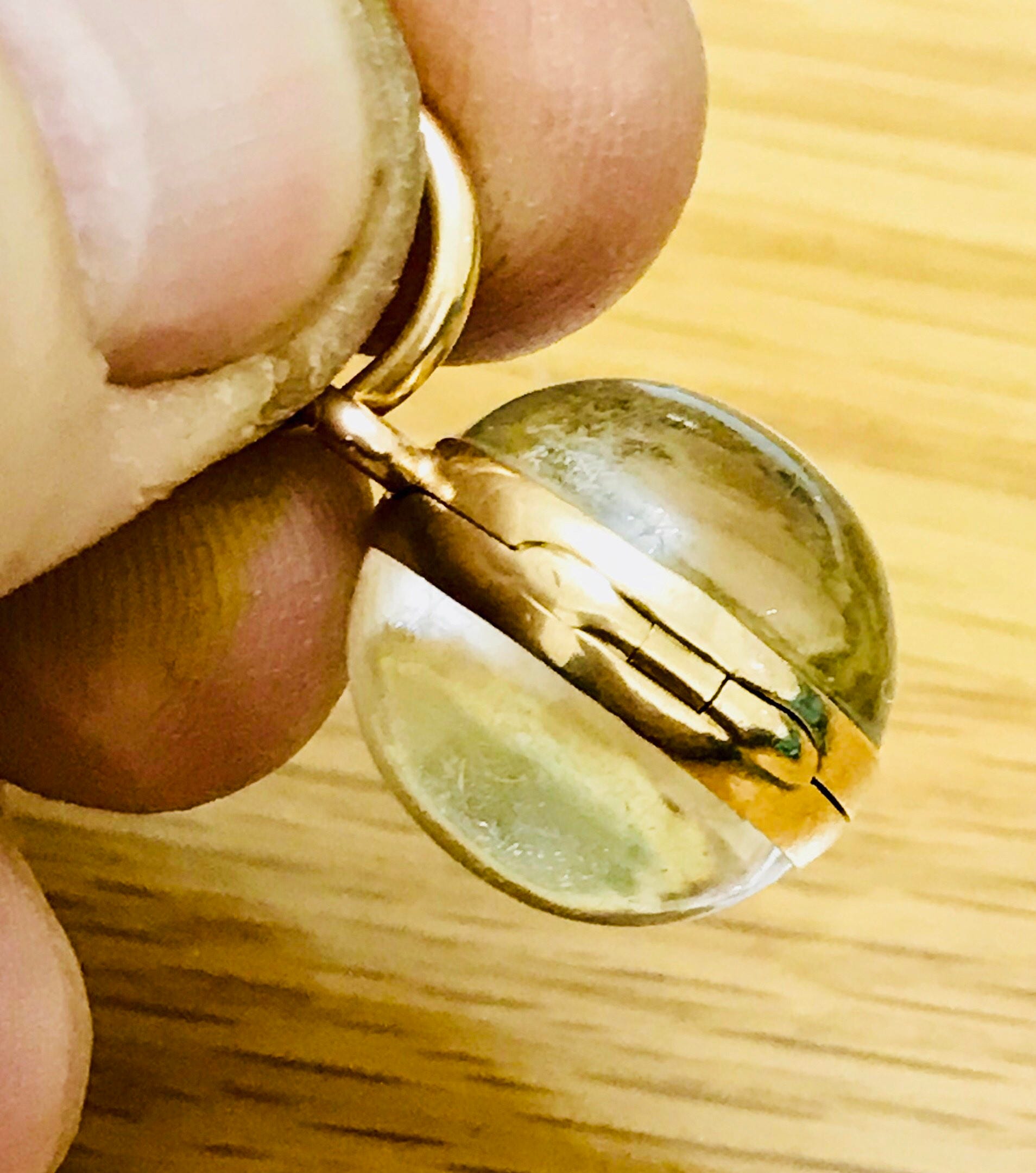 Fabulous rare antique Victorian 9ct gold 'Pools of Light' double sided ...