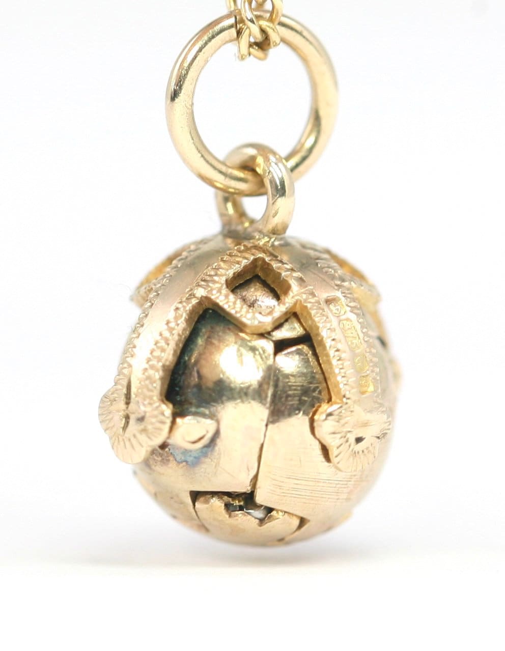 Superb small vintage 9ct gold Masonic Orb pendant or charm - hallmarked ...