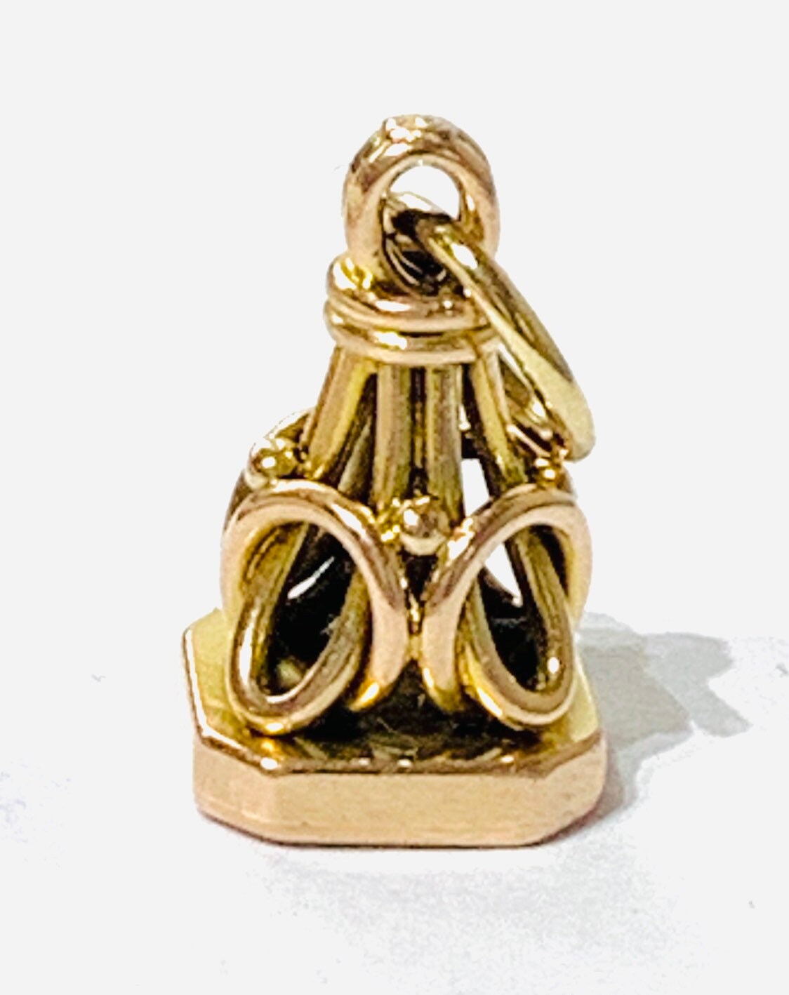 Superb antique 9ct solid gold fob pendant / charm - stamped 9C