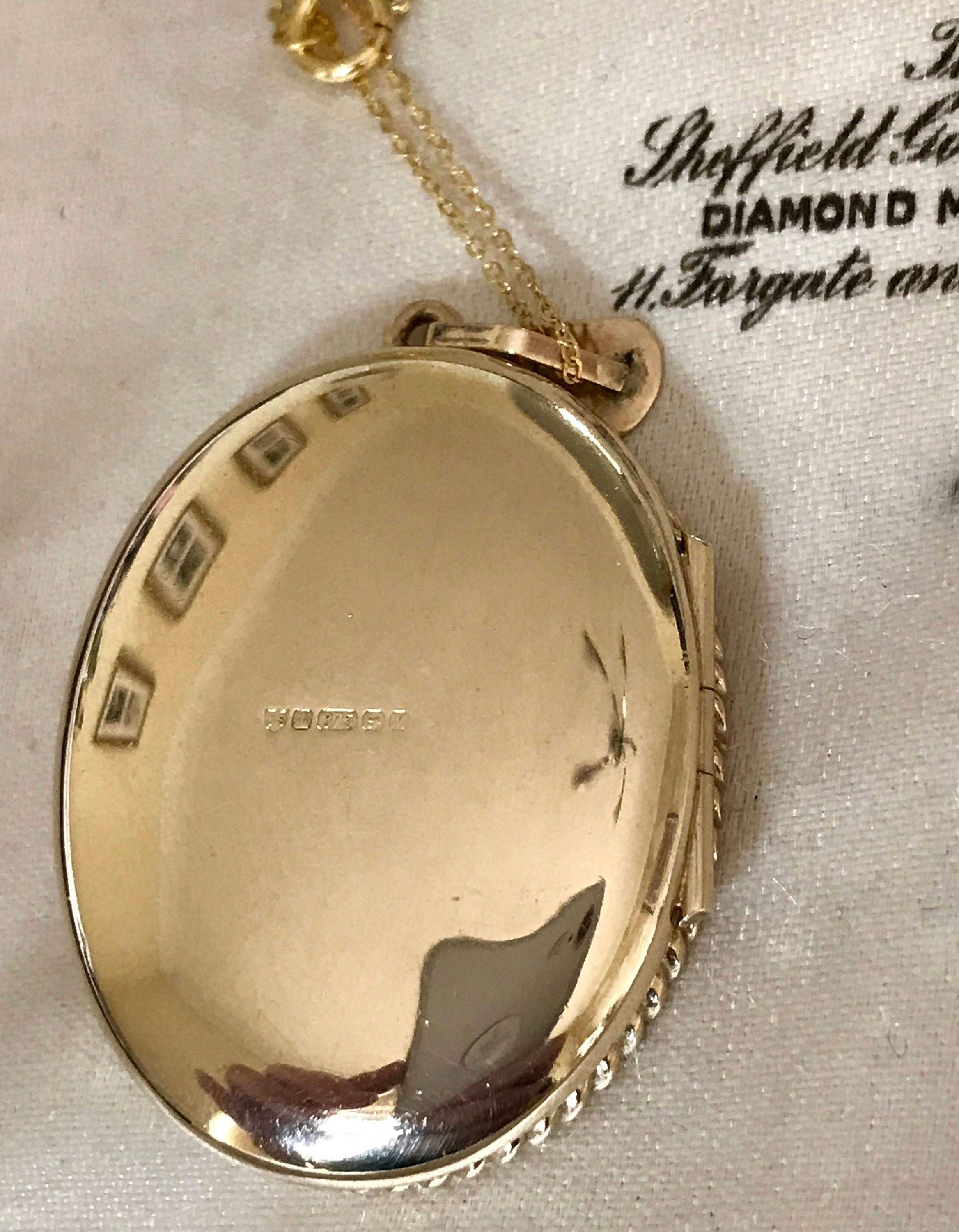 Superb heavy vintage 9ct yellow gold double Locket - Birmingham 1986