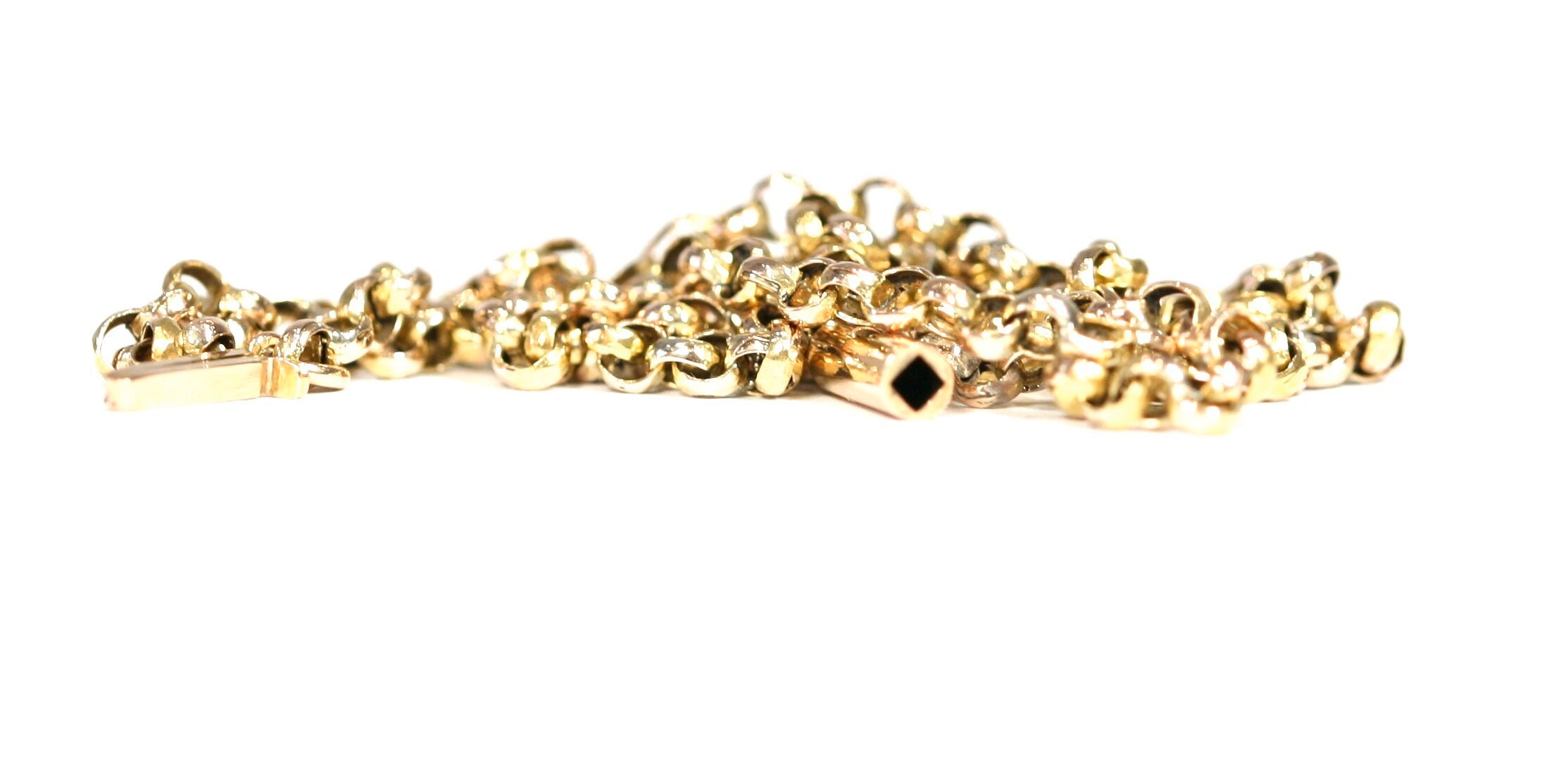 Antique 9ct gold 19 inch chain with barrel fastener ***Reserved***