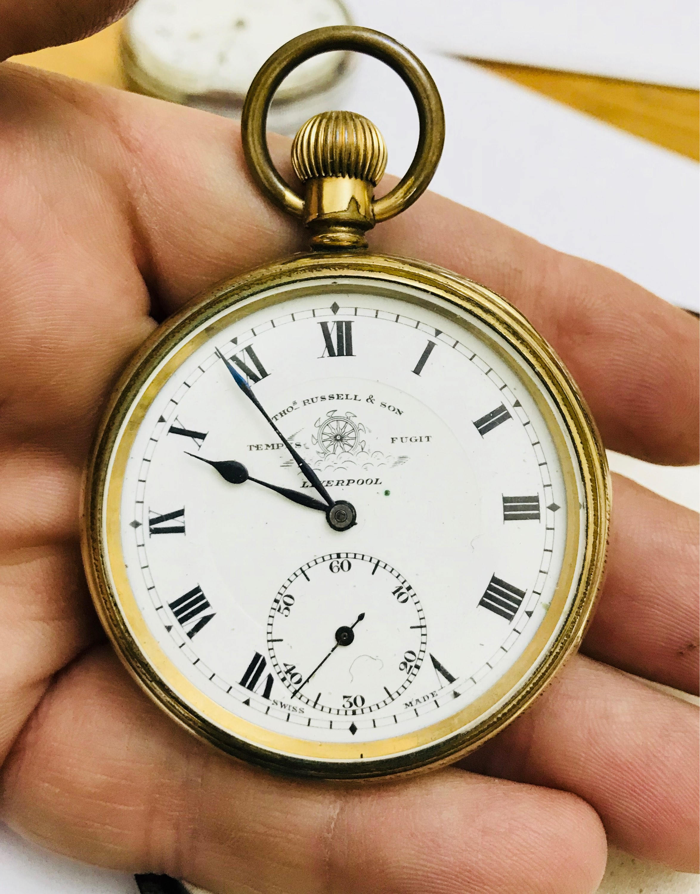 Superb antique 9ct gold plated Pocket Watch in excellent working ...