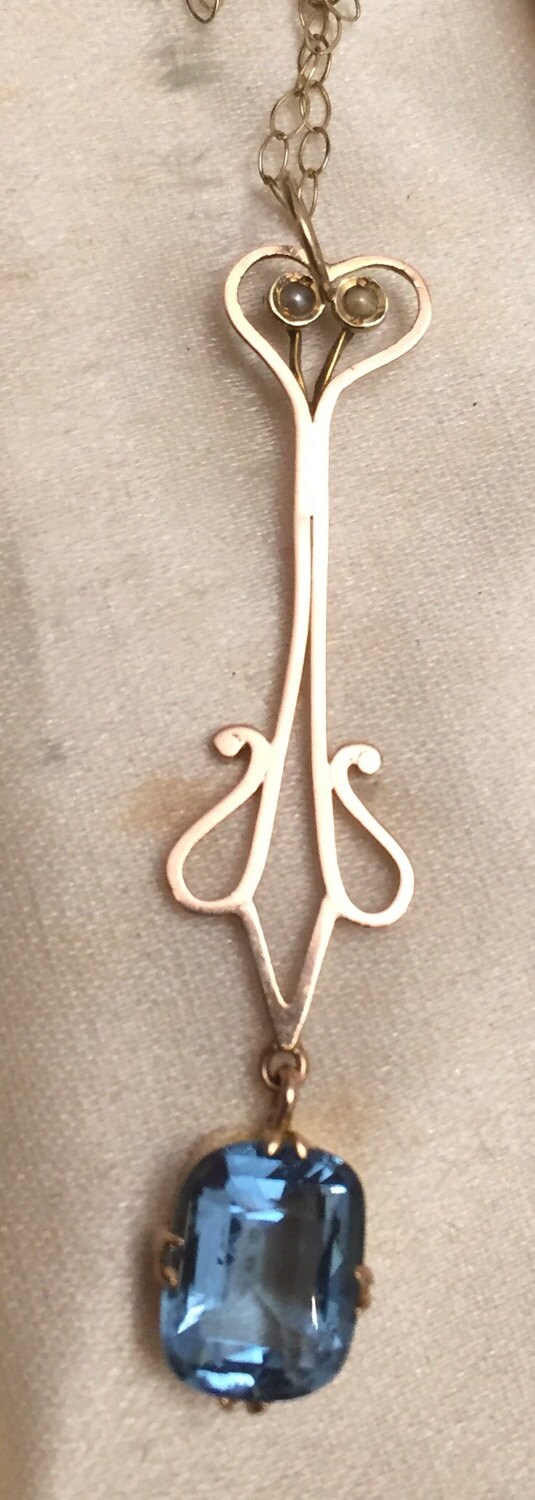 Antique Edwardian 9ct gold pendant - 1900's **reserved for Josie**