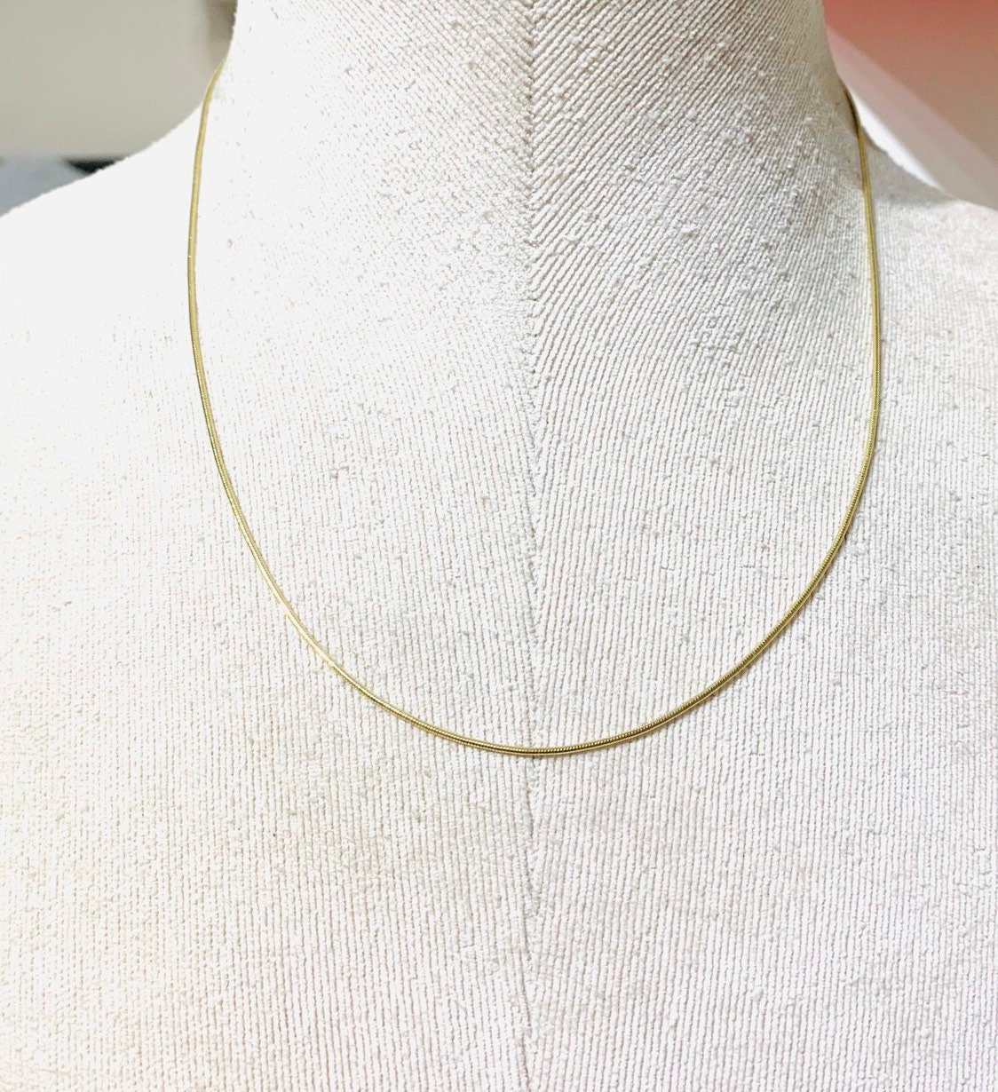 Vintage 9ct yellow gold 18 inch snake chain - fully hallmarked **Reserved**