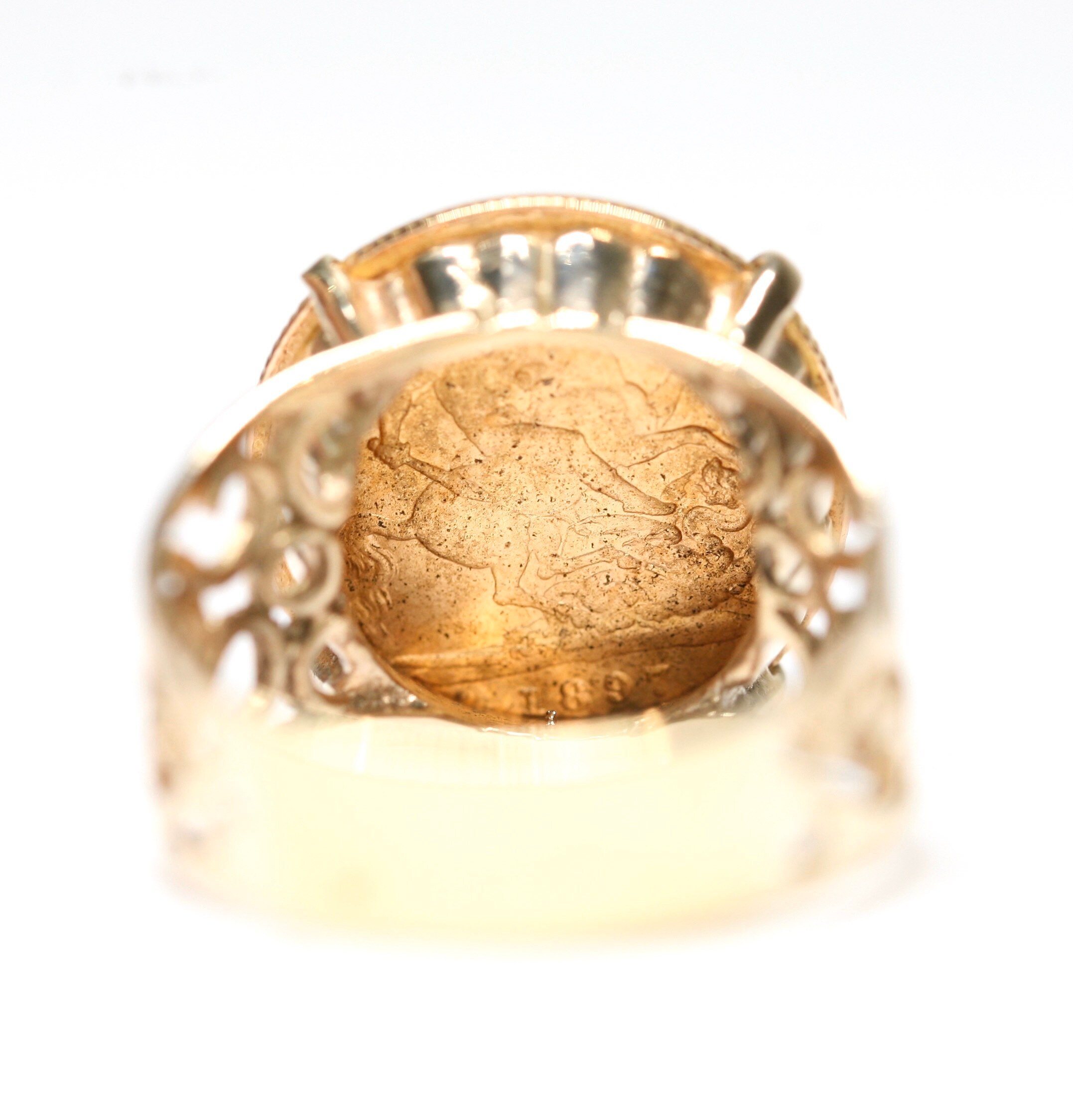 Superb antique 22ct gold Victorian 1/2 Sovereign ring - fully ...