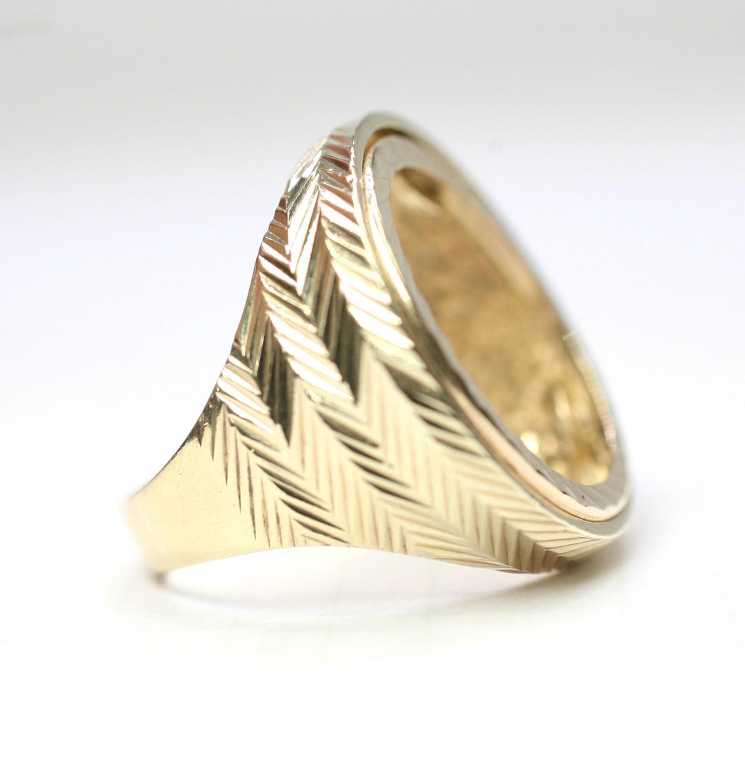 9ct Gold Full Sovereign Ring Mount - Fully Hallmarked - Size S - Etsy UK