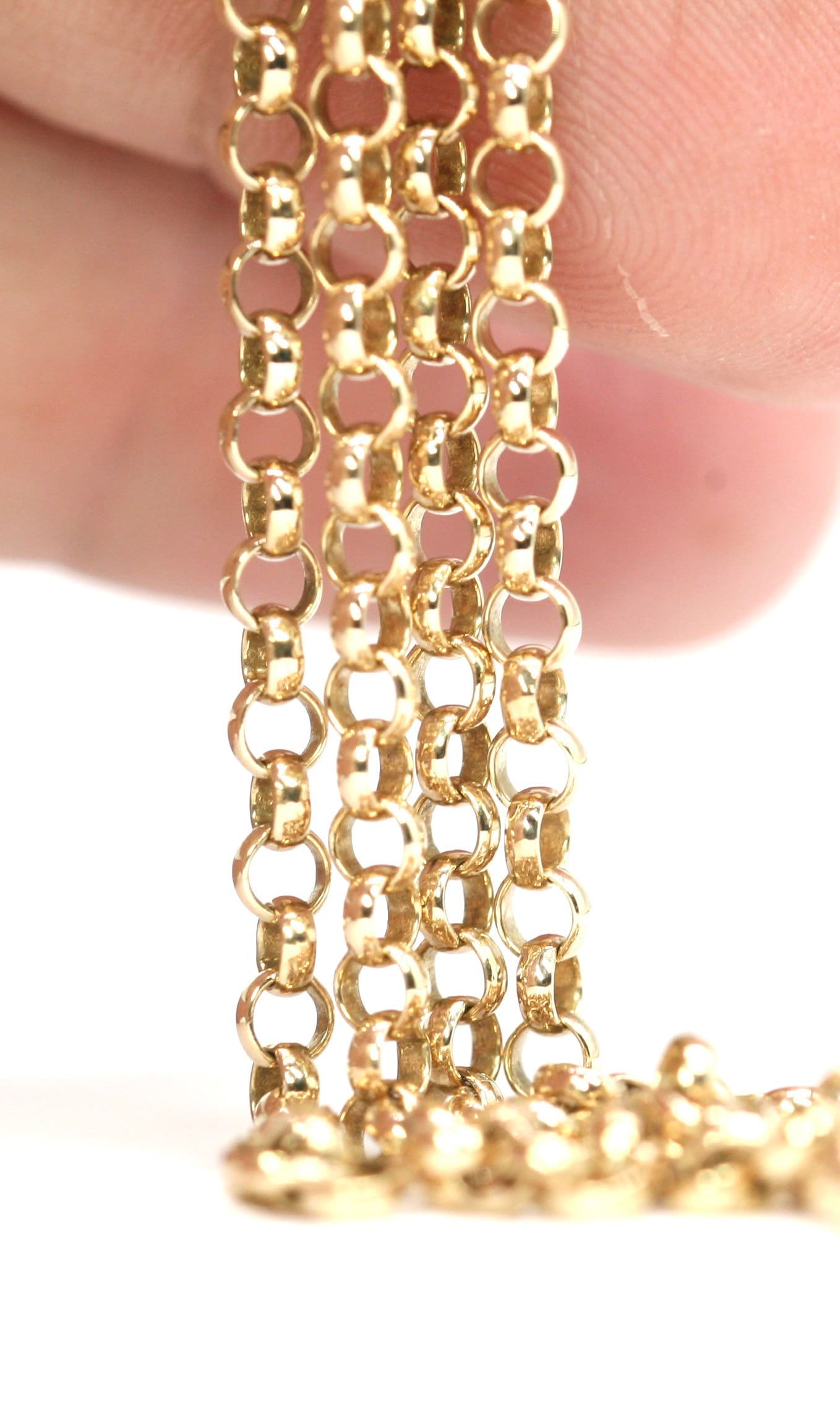 Stunning vintage 9ct gold 18 inch Belcher chain - fully hallmarked - 9.6gms