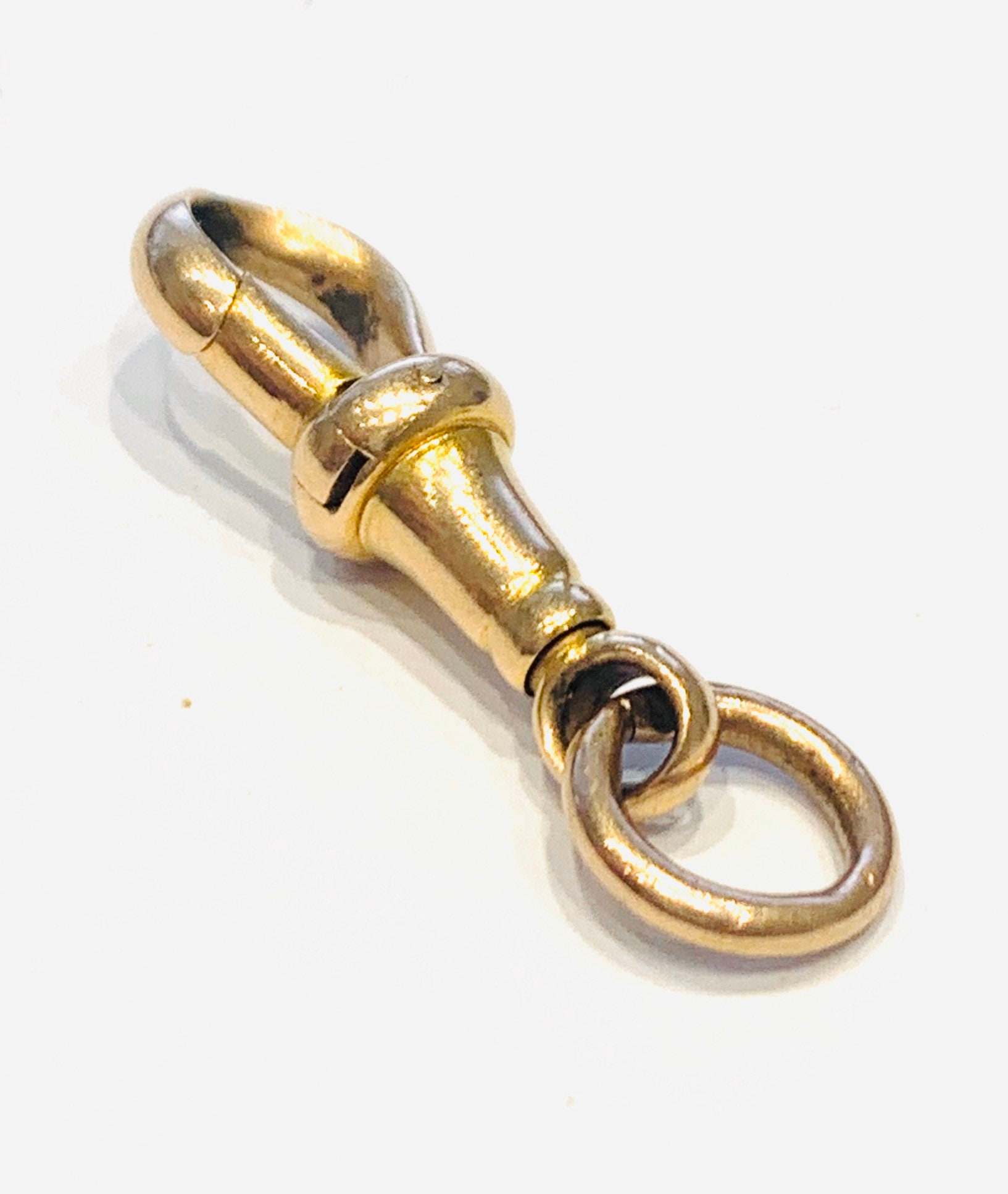 Rare antique 15ct yellow gold Albert chain dog clip