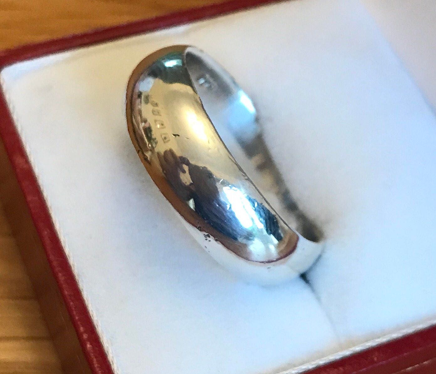 Superb heavy vintage sterling silver mens ring