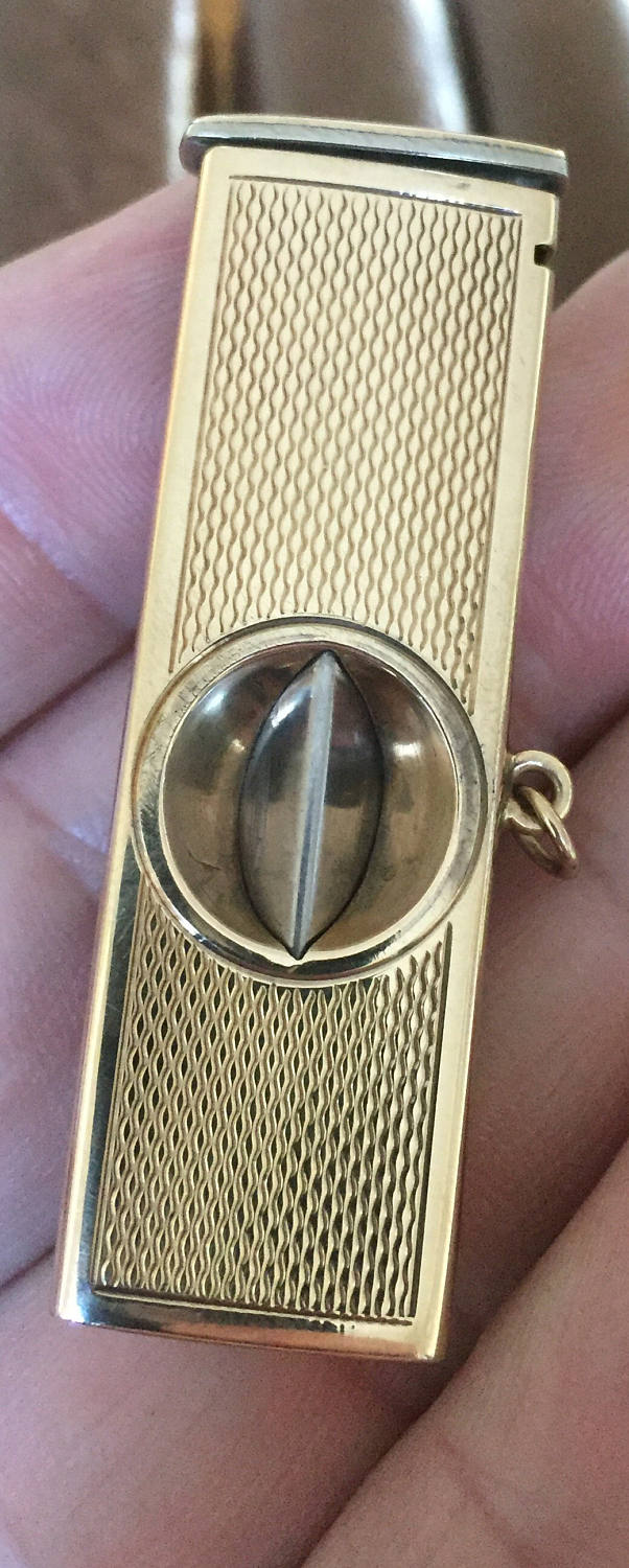 SALE***Superb vintage 9ct yellow gold cigar cutter and cigar case
