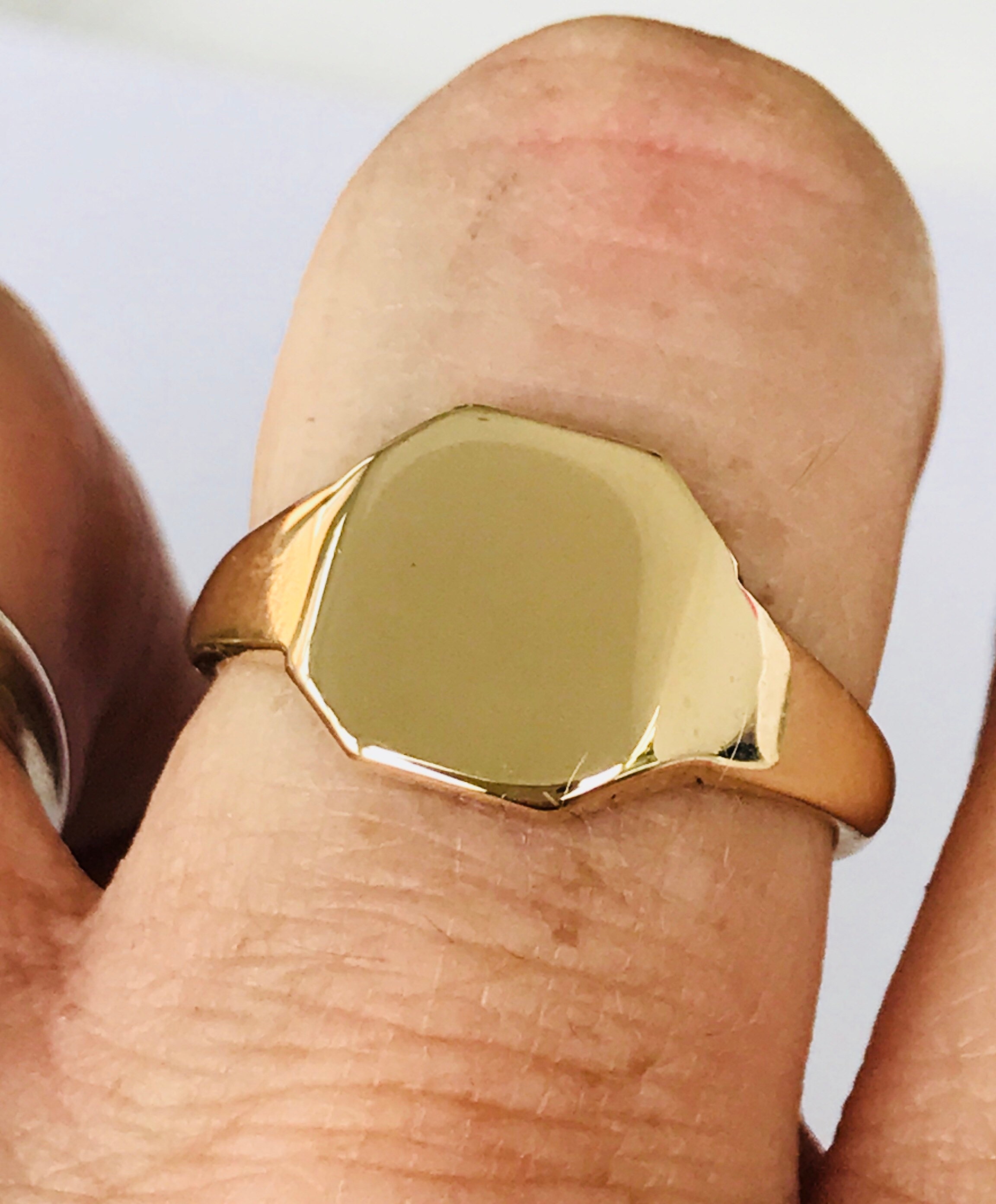 Superb heavy vintage 9ct yellow gold Men's signet ring - hallmarked ...