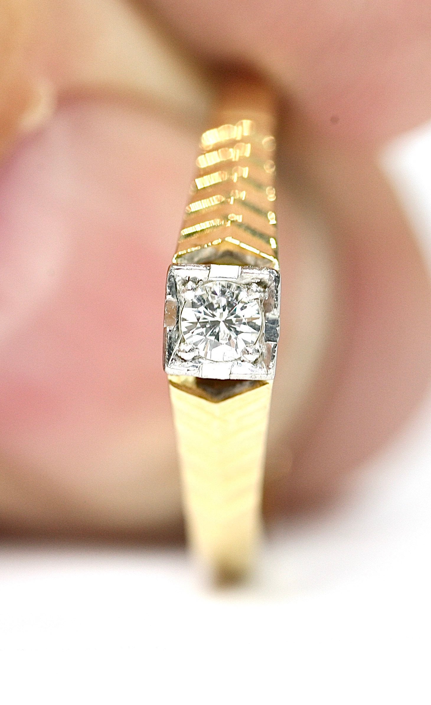 Reduced Stunning Antique 18ct Gold And Platinum Diamond Ring