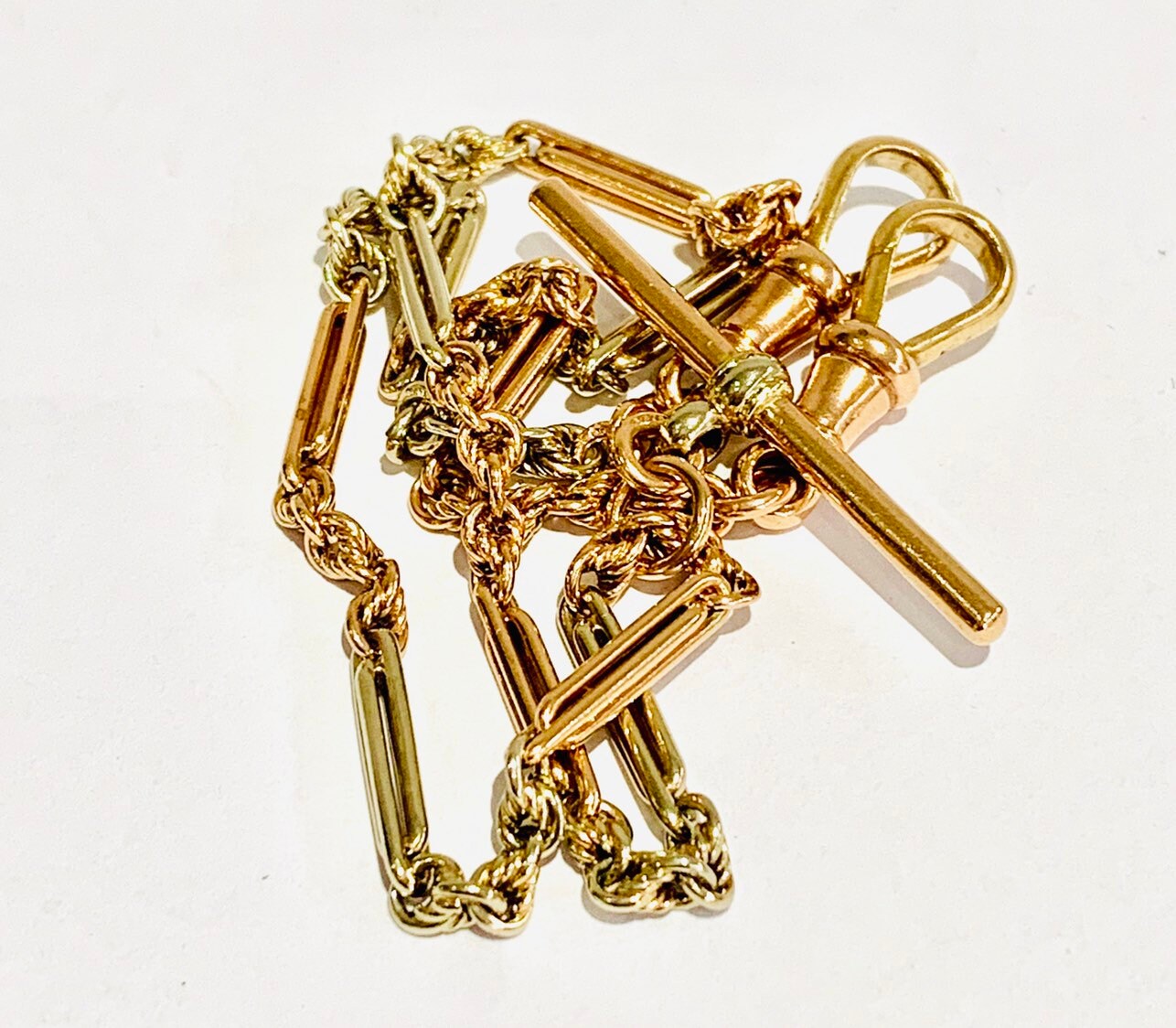 Stunning rare antique 9ct gold two tone - Rose & White - gold fancy ...