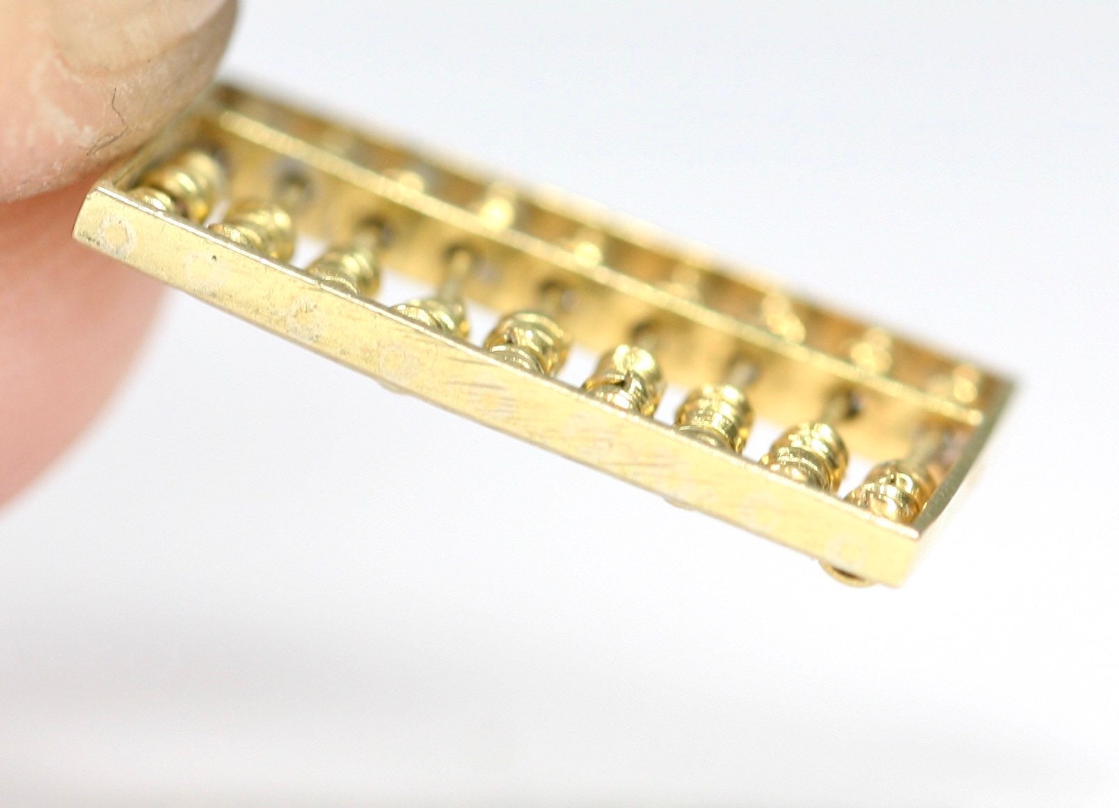 Vintage 9ct yellow gold Abacus charm - stamped 9K