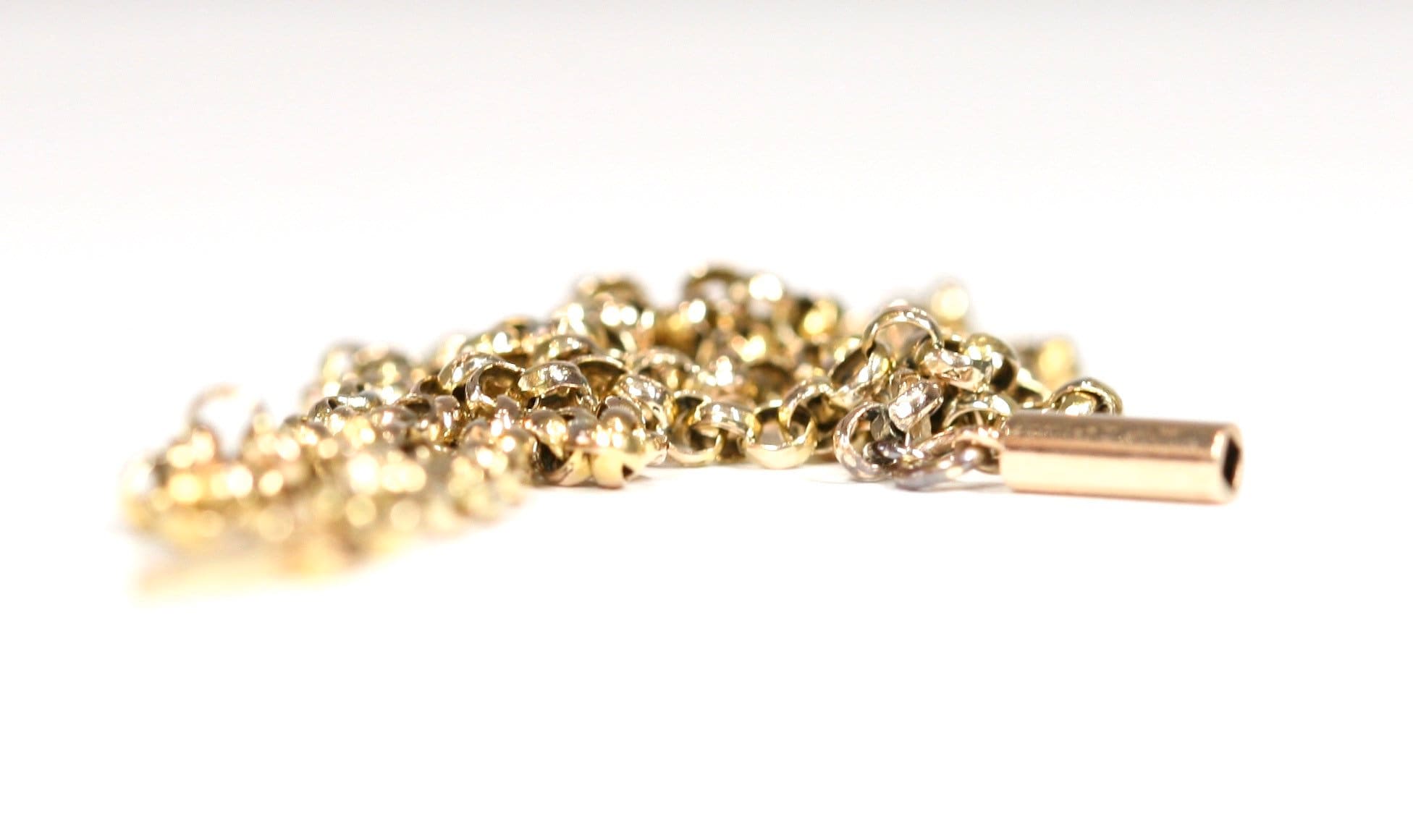 Antique 9ct gold 19 inch chain with barrel fastener ***Reserved***