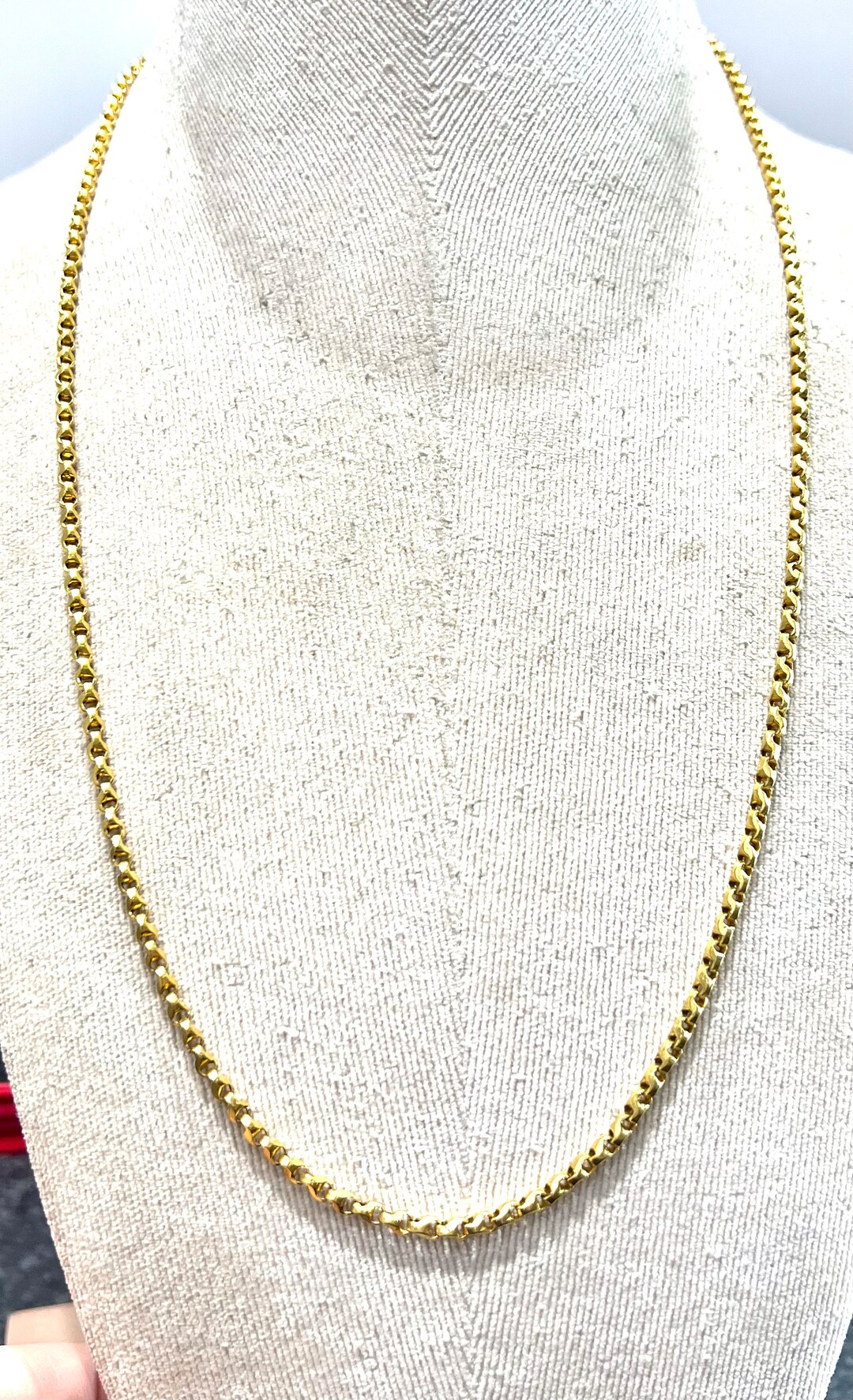 Superb 9ct Yellow Gold 26 Inch Tulip Link Chain - 17.4gms - Etsy