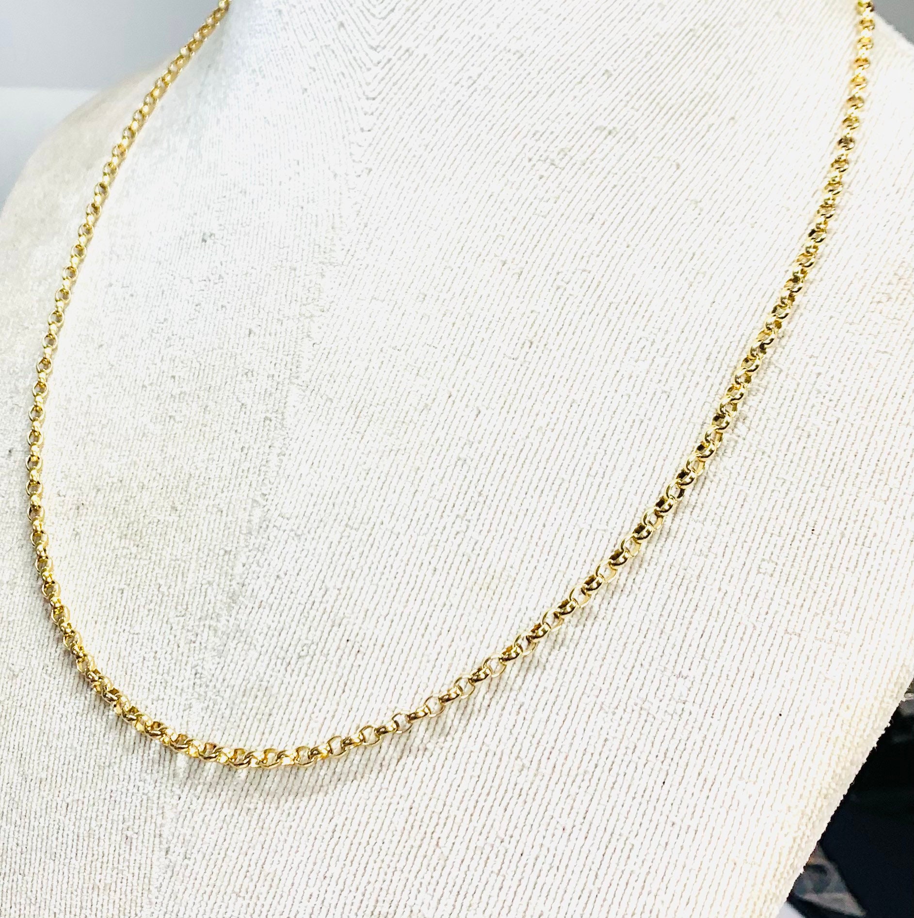 Superb vintage 9ct yellow gold 22 inch Belcher chain - hallmarked ...