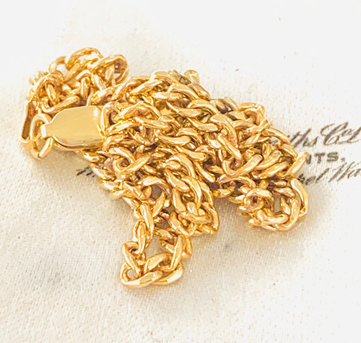 Vintage 9ct yellow gold 15 inch chain - fully hallmarked