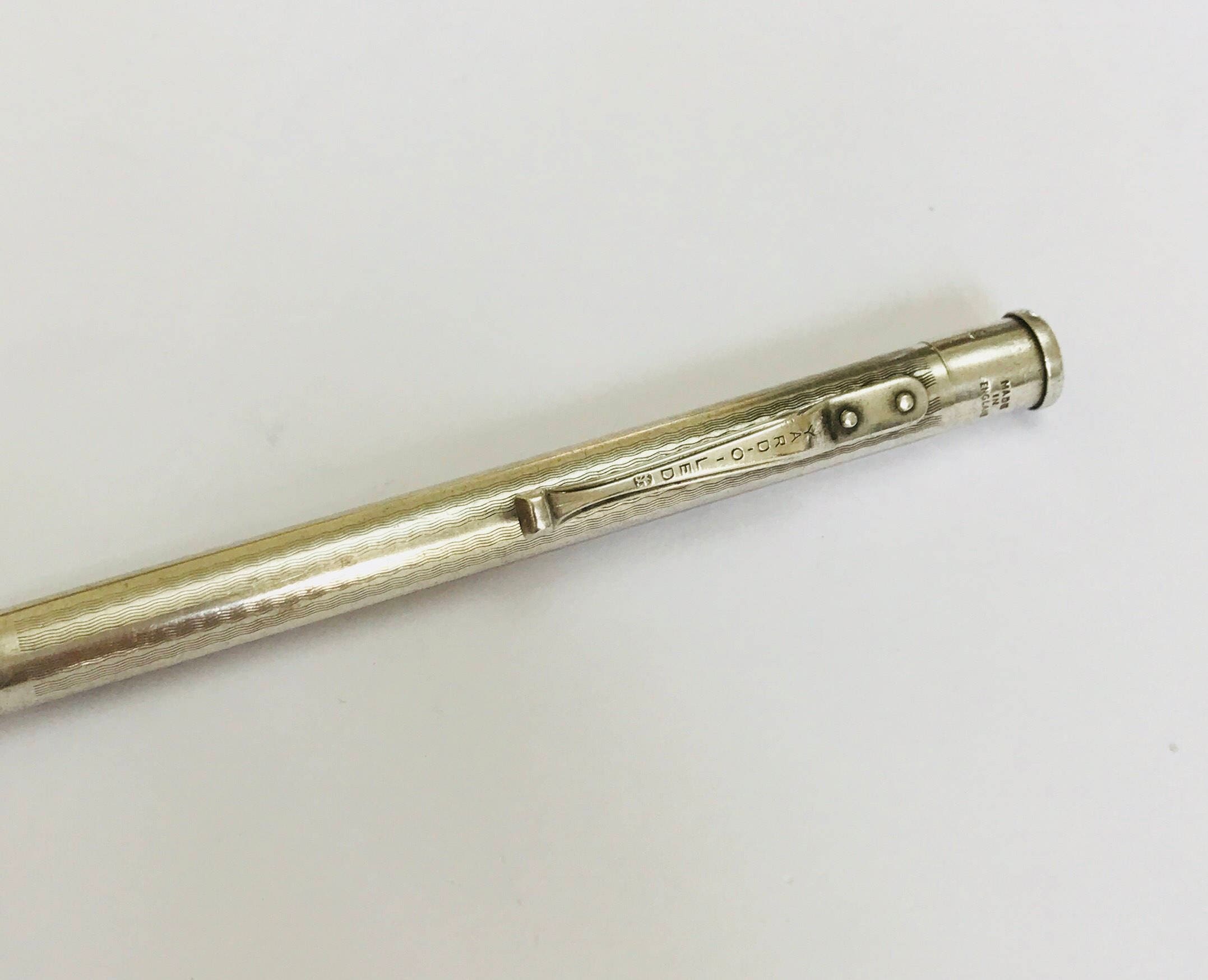 Superb antique sterling silver propelling pencil - London 1946