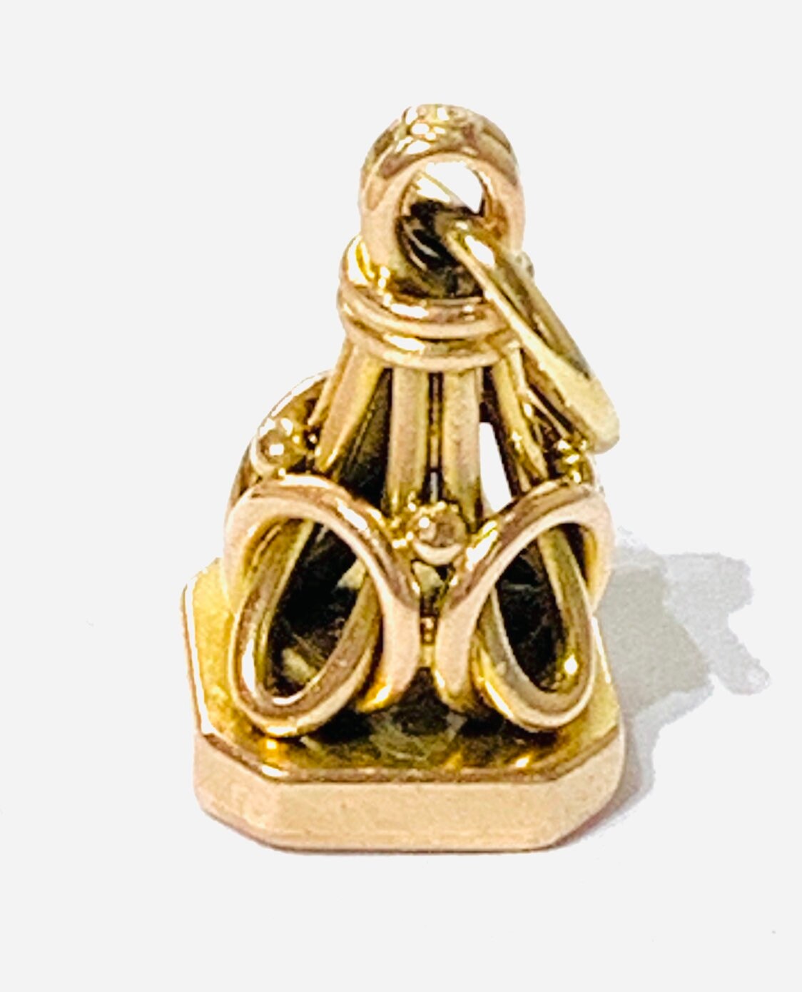 Superb antique 9ct solid gold fob pendant / charm - stamped 9C