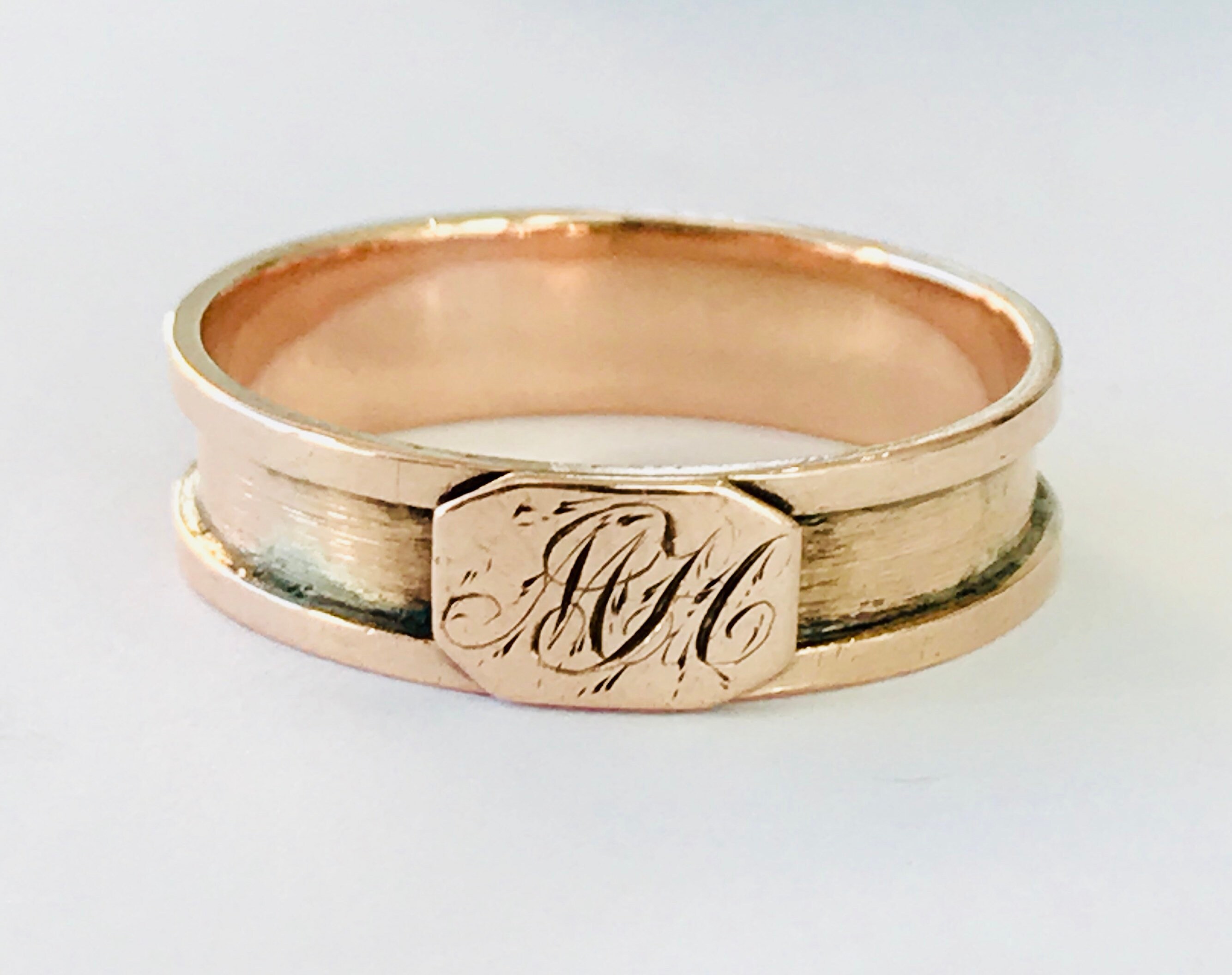 Stunning mid XIX century 9ct rose gold Mourning ring ***Reserved for ...