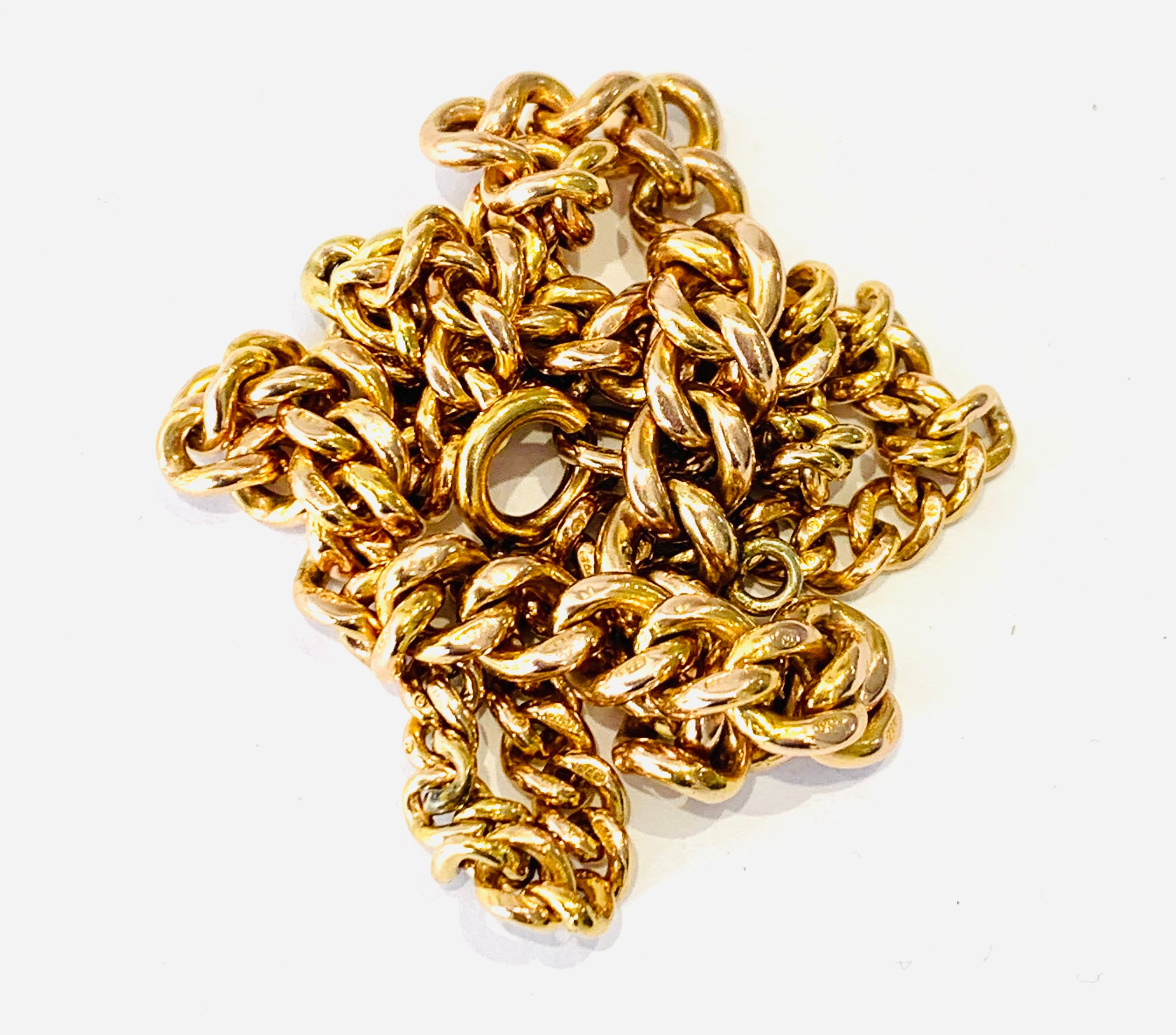 Stunning heavy antique Victorian 9ct gold 17 inch graduated Albert ...