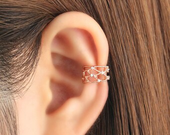 Ear Cuff No Piercing Non Pierced Line Cubic Zirconia Ear | Etsy