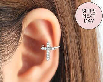 Cross Ear Cuff - Etsy
