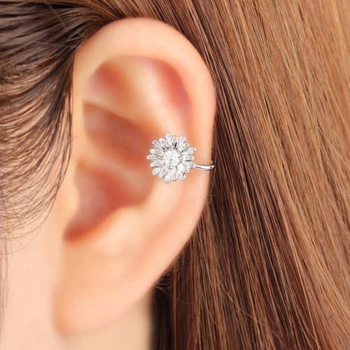 Ear Cuff No Piercing Non Pierced Ear Jacket Cubic Zirconia | Etsy