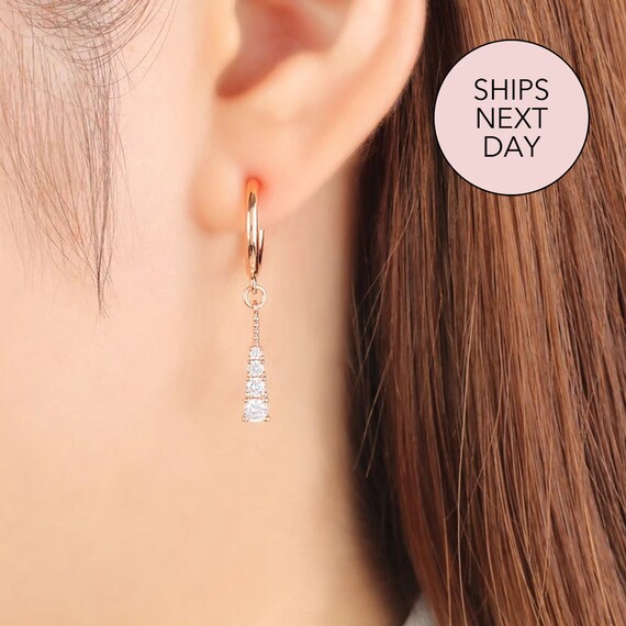 Clip on Earrings Clip Ons Minimal Cubic No Pierce Dangle - Etsy