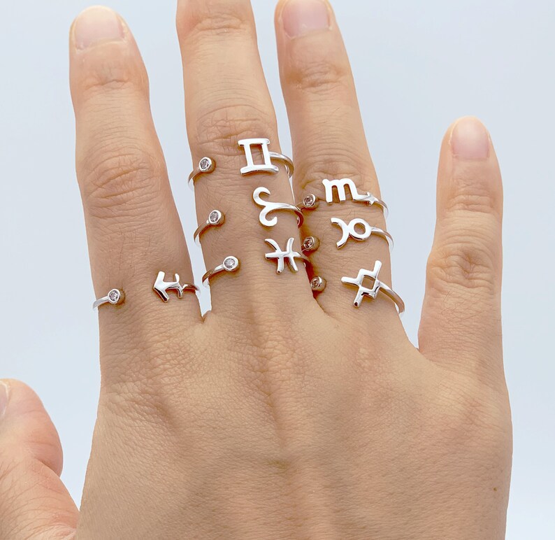 Zodiac Ring Horoscope Ring Capricorn Ring Astrology Zodiac - Etsy