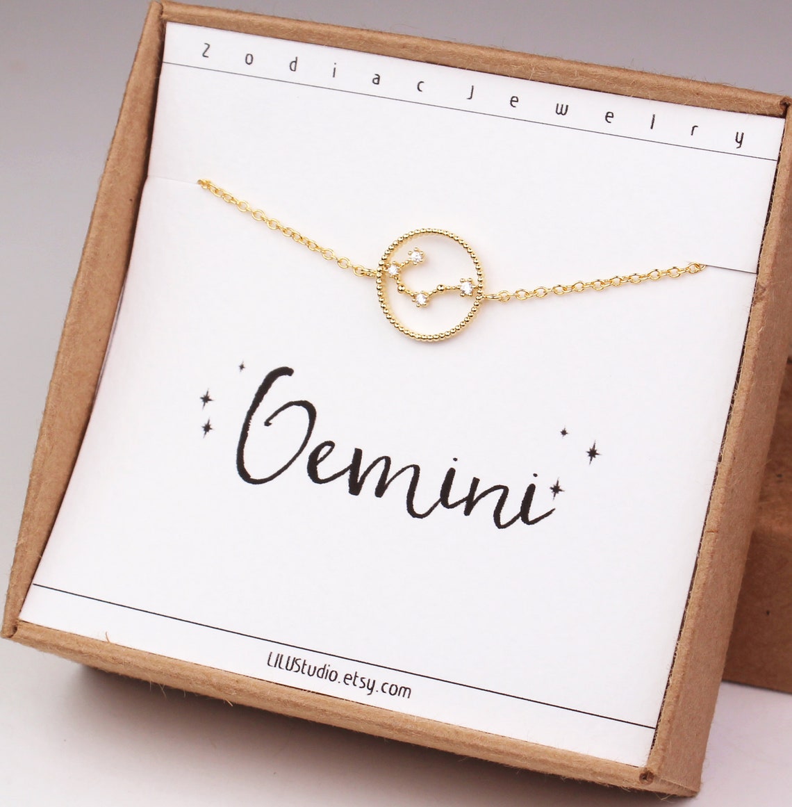 Gemini bracelet Gemini constellation bracelet horoscope - Etsy Nederland