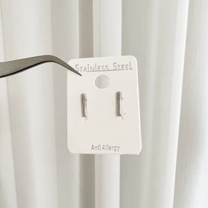 Surgical Steel Studs Surgical Steel Earrings Stick Earrings - Etsy