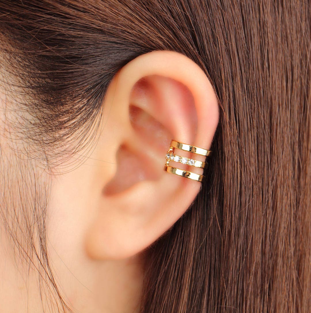 Ear Cuff, No Piercing, Non Pierced, Ear Climber, CZ Ear Cuff, Ear ...