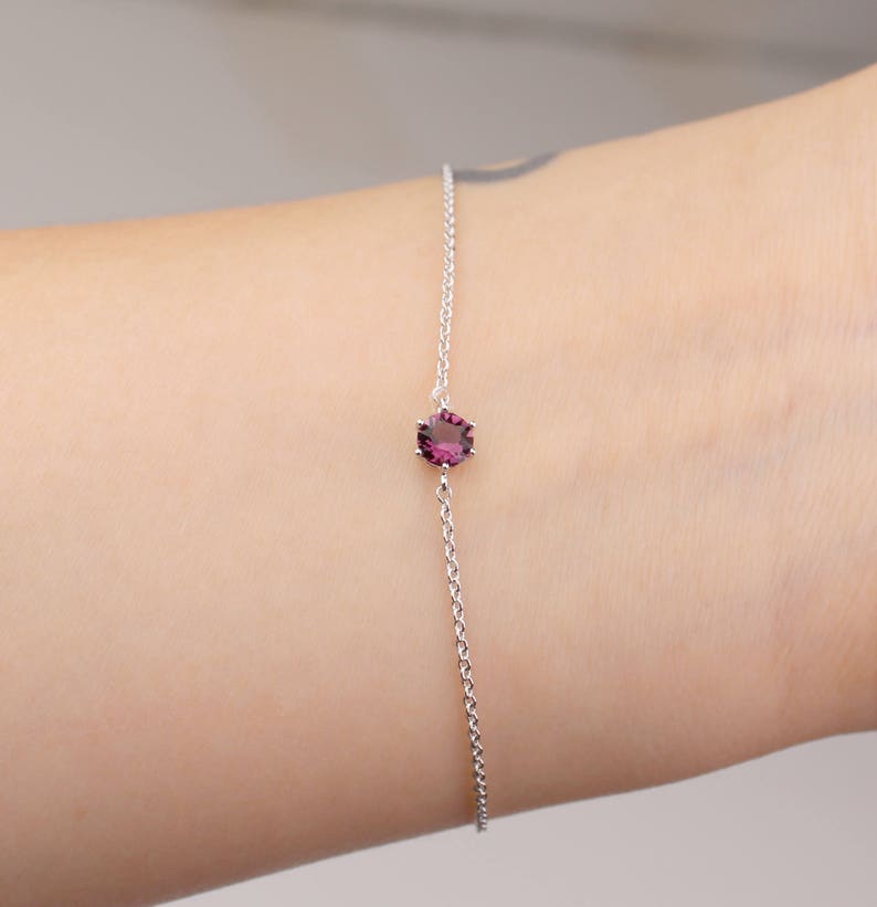 Birthstone Jewelry Birthstone Bracelet February Birthstone - Etsy