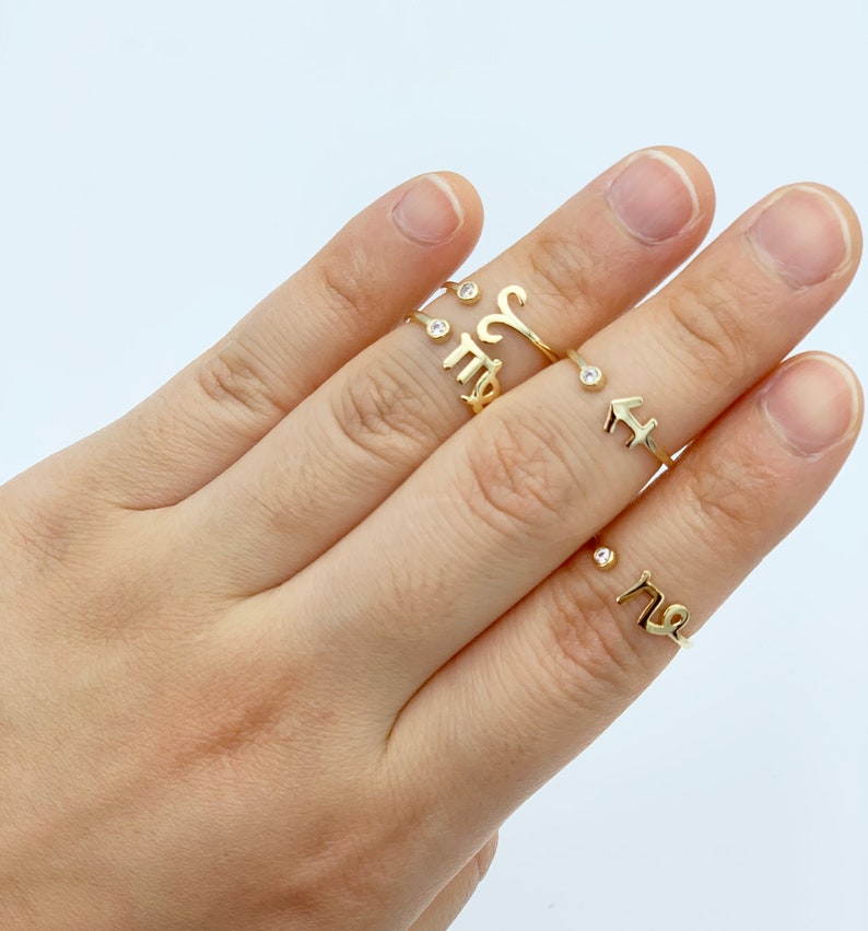 Zodiac Ring Horoscope Ring Capricorn Ring Astrology Zodiac - Etsy