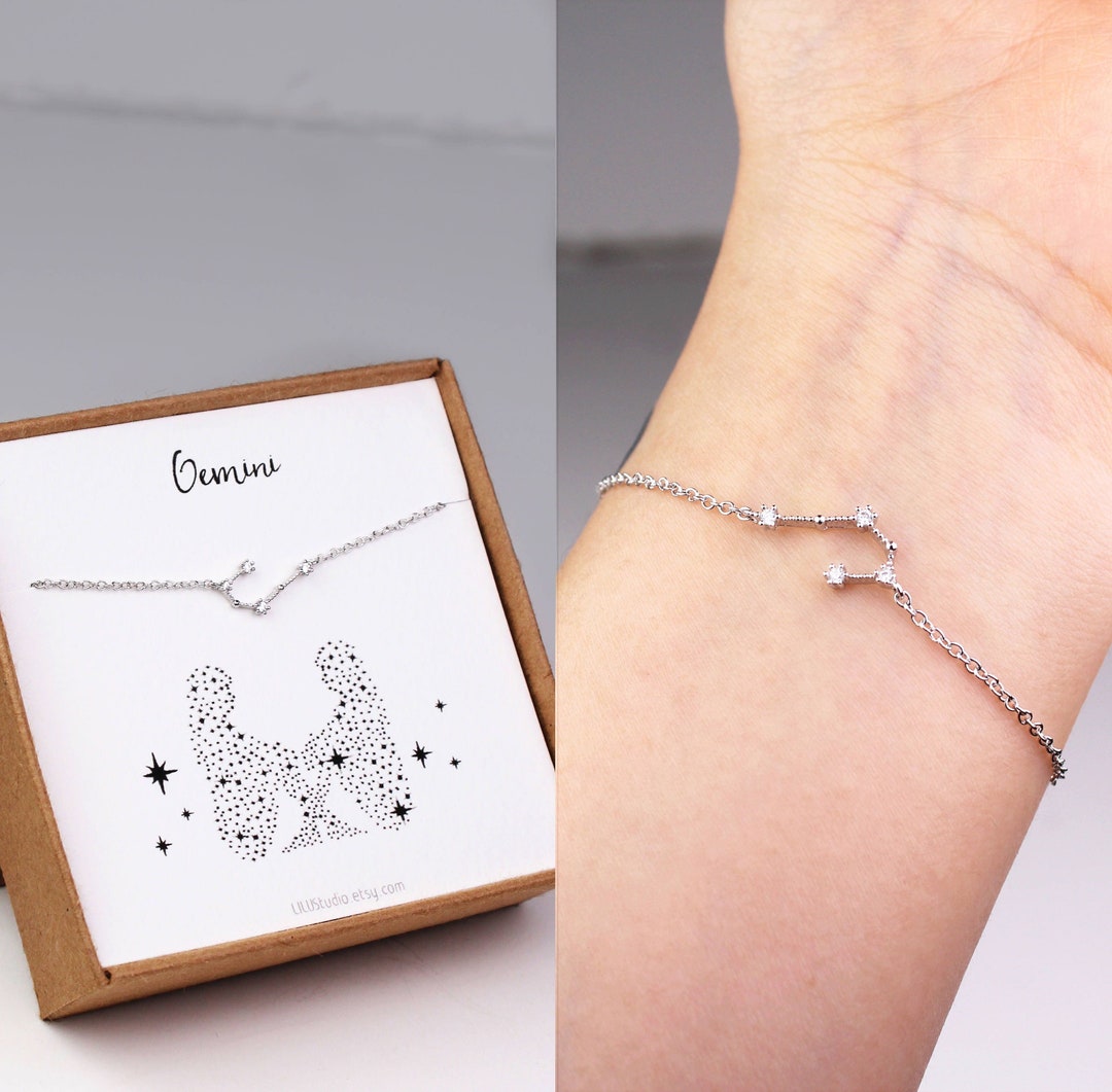 Gemini Bracelet, Horoscope Jewelry, Zodiac Bracelet, Birthday Gift ...