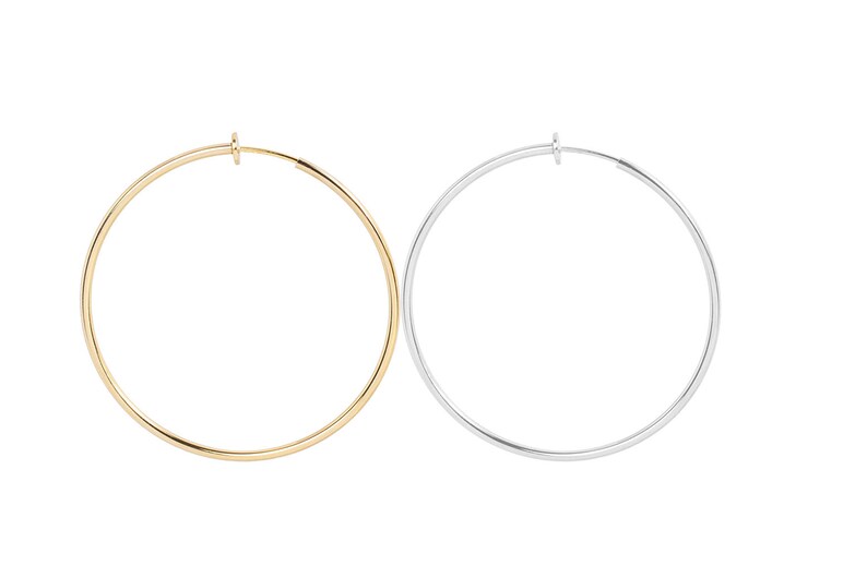 No piercing non pierced hoop earring no pierce minimal | Etsy