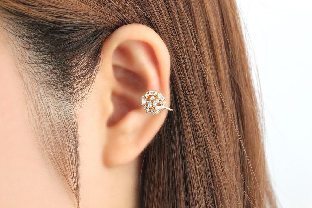 Ear Cuff No Piercing, Fake Cartilage, Non Pierced, Circle, Ear Jacket ...