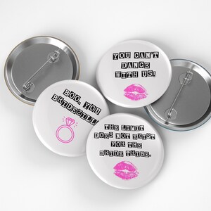 Mean Girls Bachelorette Party Personalized Pins Bridesmaid Funny Custom ...