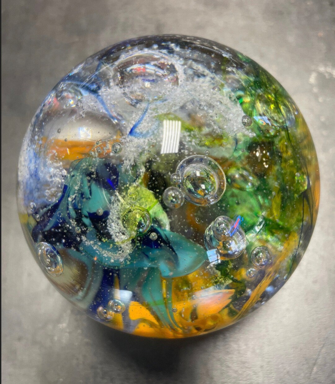 Zen Pet Memorial Glass Orb, Pet Cremation Glass, Keepsake, Rainbow ...